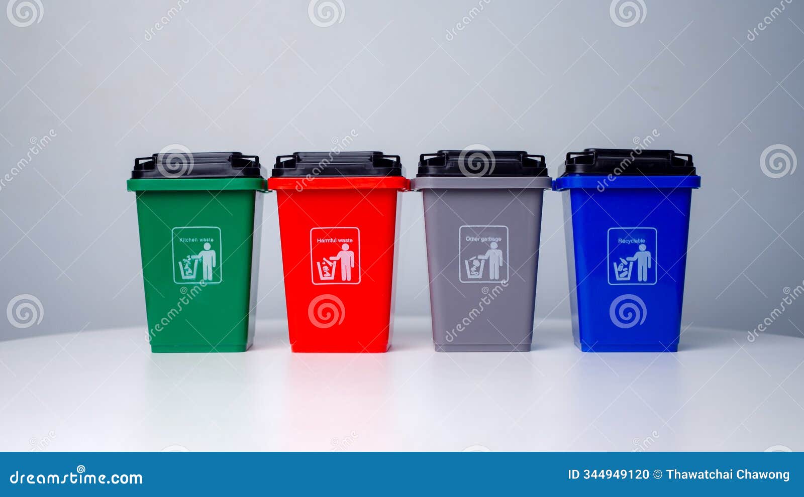 Garbage Classification Gray Other Garbage Trash Bin Model Stock Photo ...