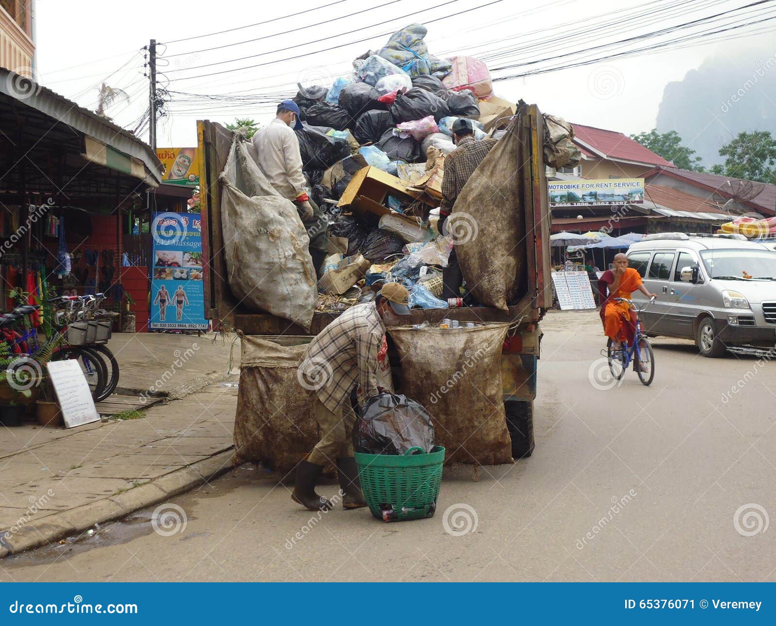 Garbage collection editorial photo. Image of area, people - 65376071