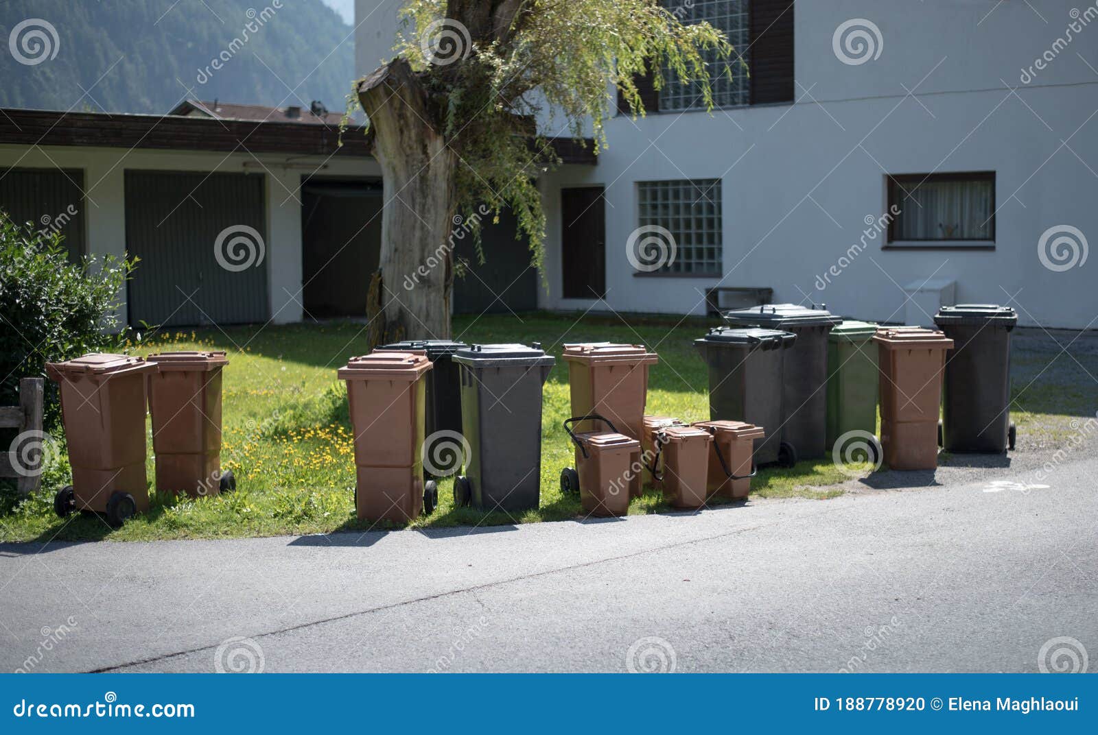 Garbage Collection in Europe. Garbage Containers for Different ...