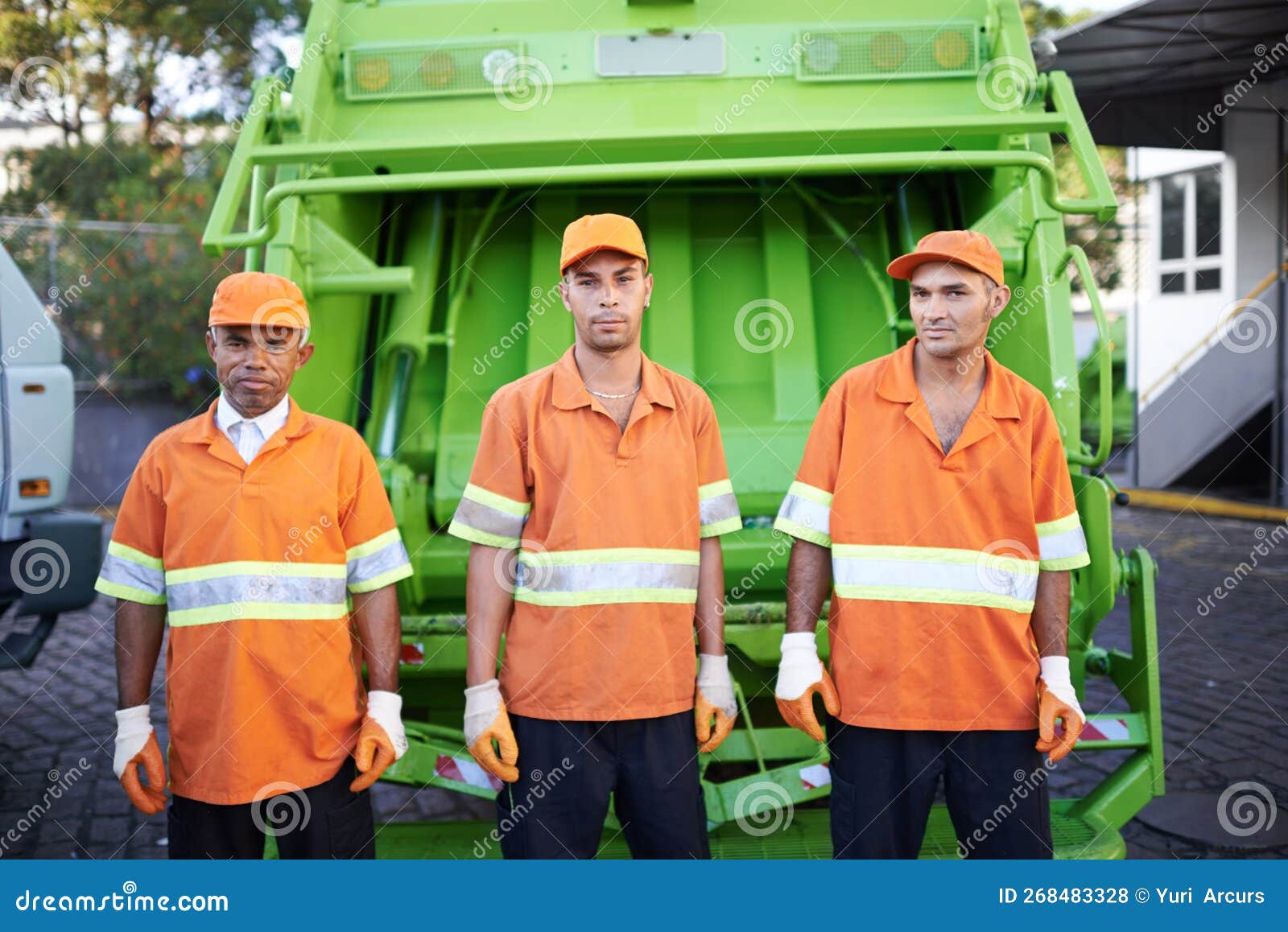 Garbage Collection- the Men Who Make it Happen. Cropped Portrait of a ...