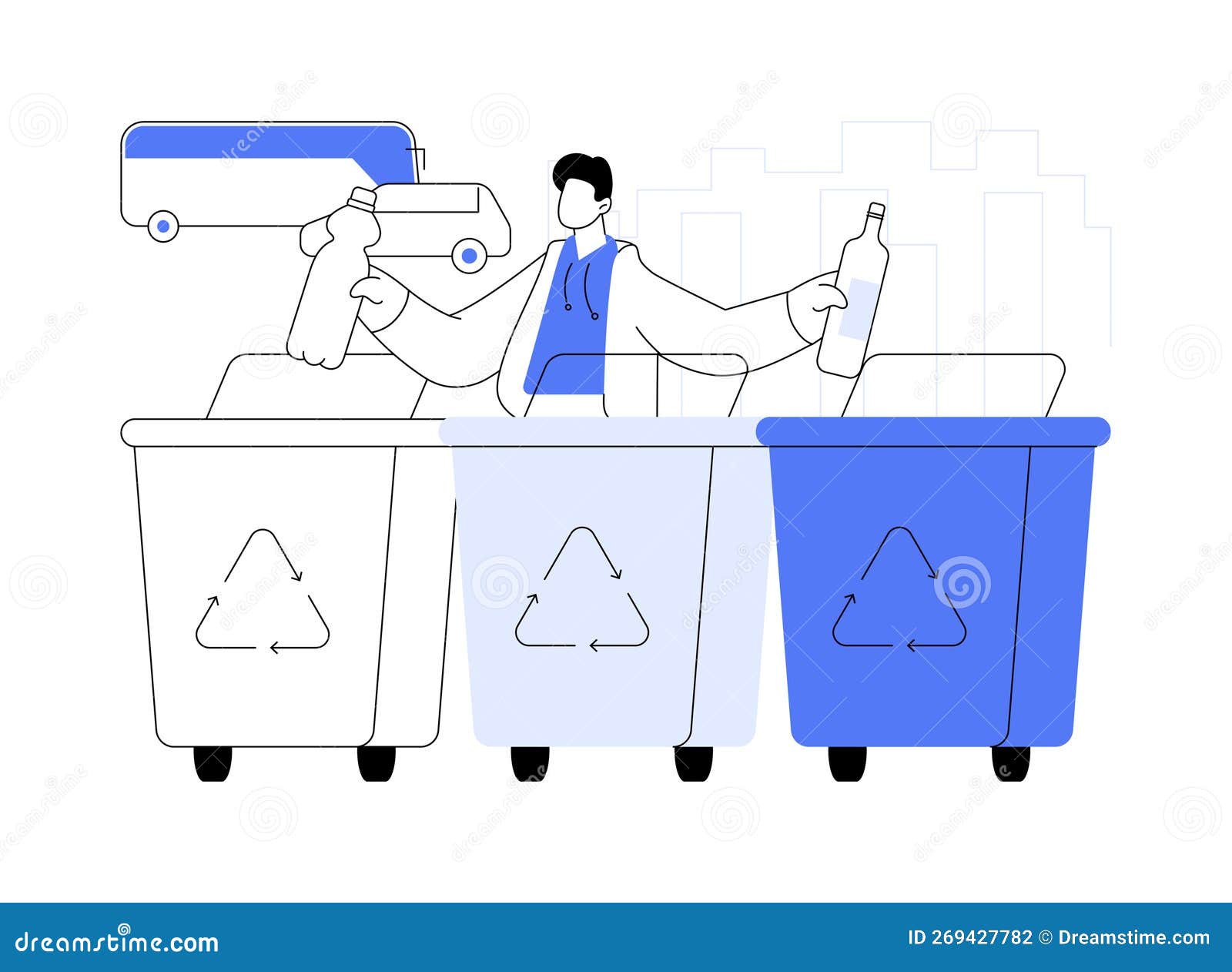 Garbage Collection And Sorting Abstract Concept Vector Illustration