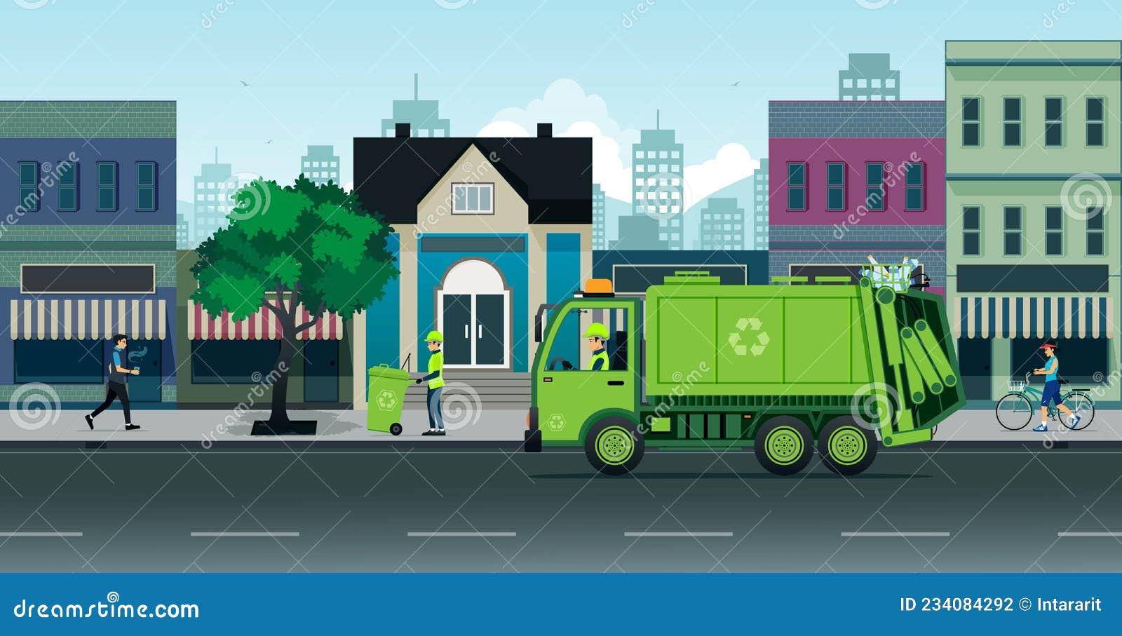 Garbage collector stock vector. Illustration of garbage - 234084292