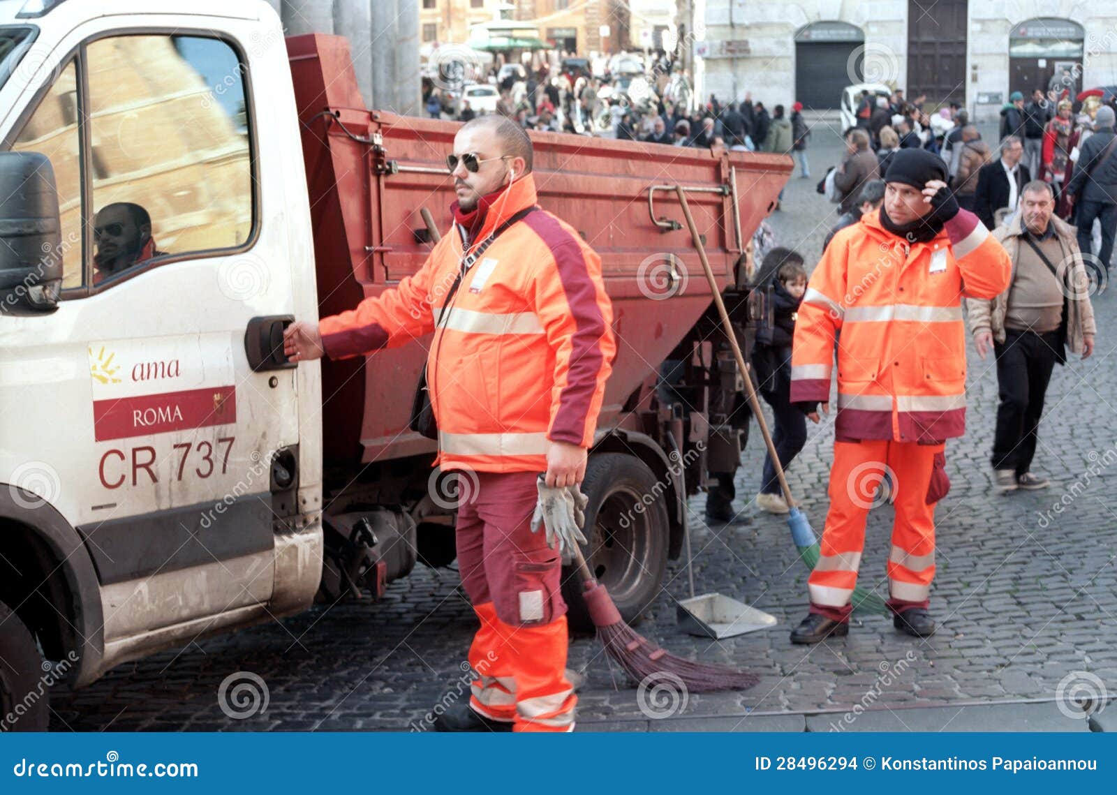 Garbage collectors editorial stock image. Image of italy - 28496294
