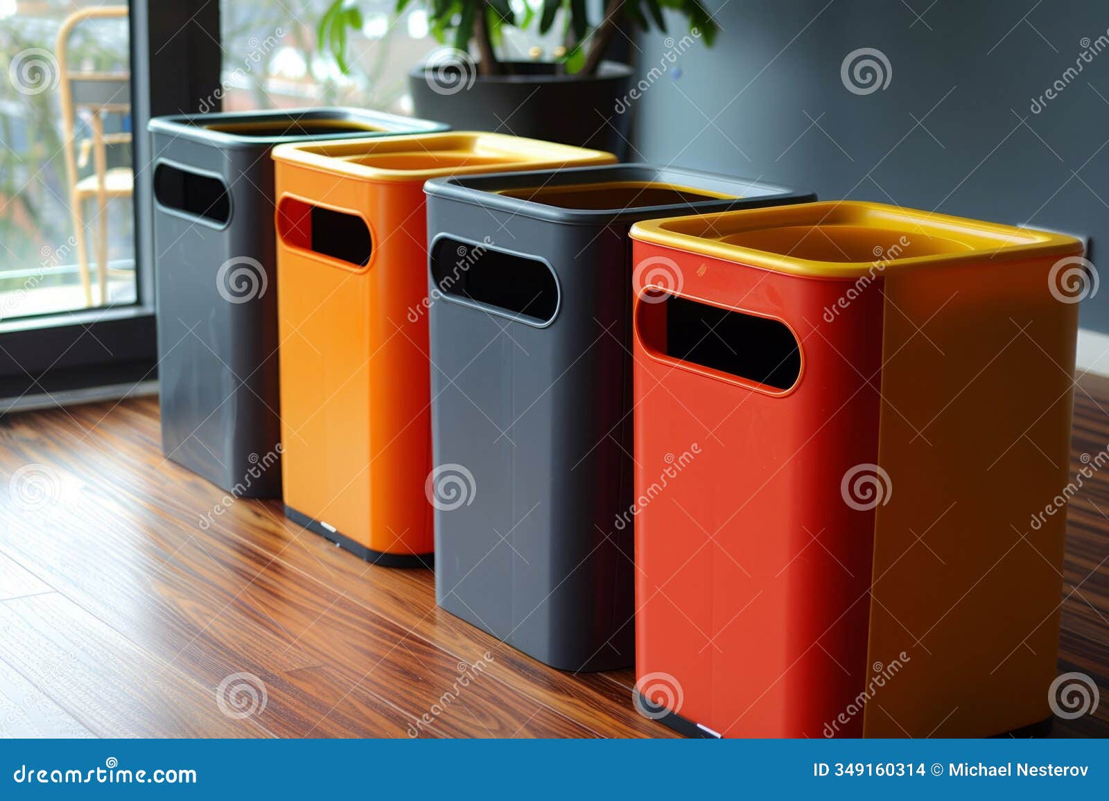 Garbage in Colored Garbage Containers, Concept of Waste Sorting and ...