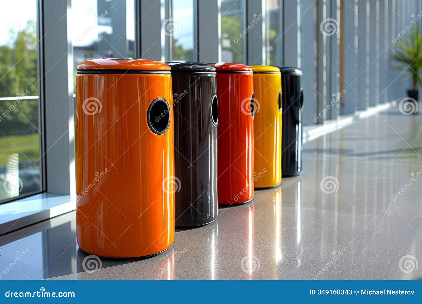 Garbage in Colored Garbage Containers, Concept of Waste Sorting and ...