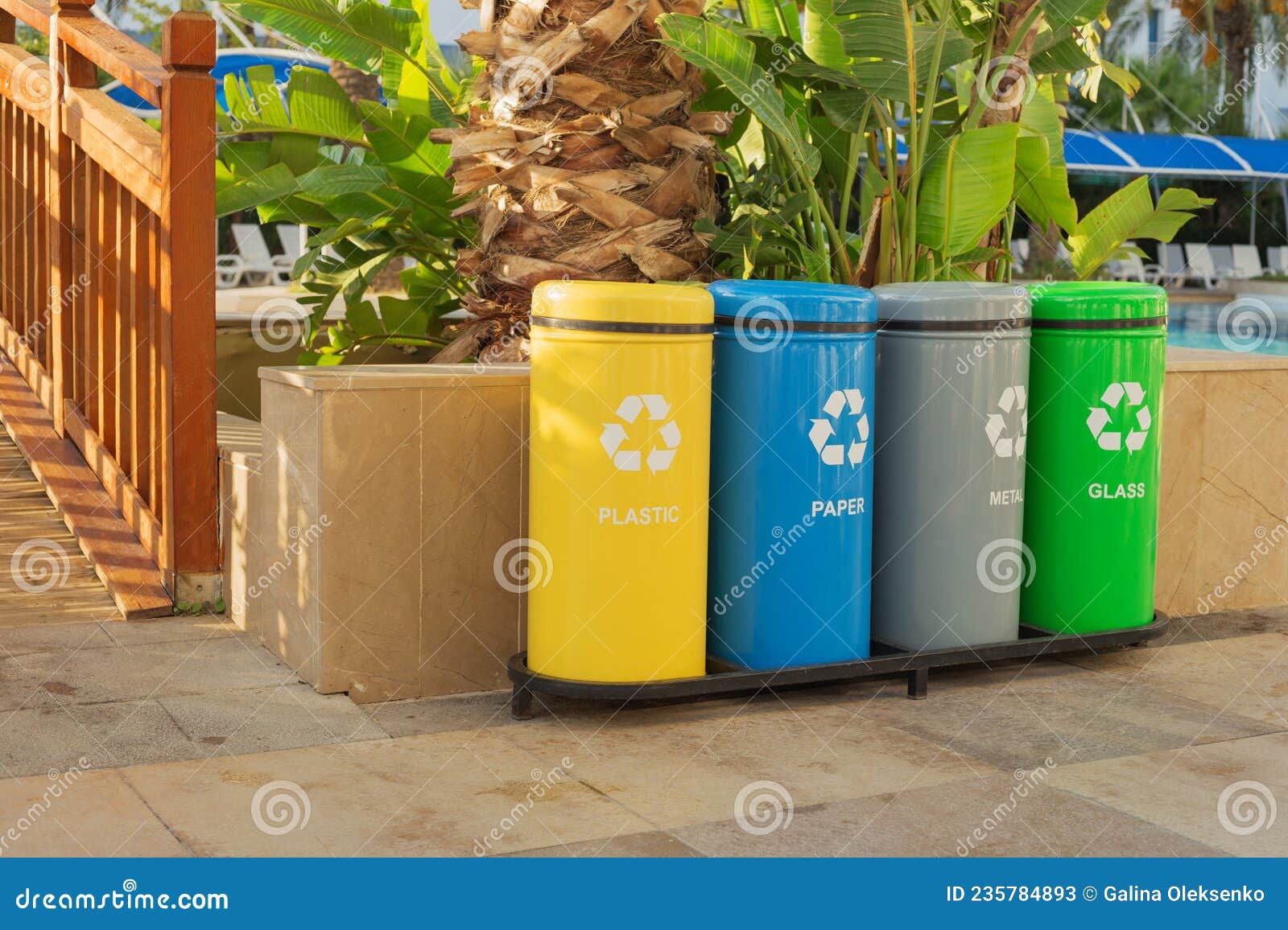Colored Trash Containers For Garbage Separation Royalty-Free Stock ... Colored Trash Containers For Garbage Separation Royalty-Free Stock ...