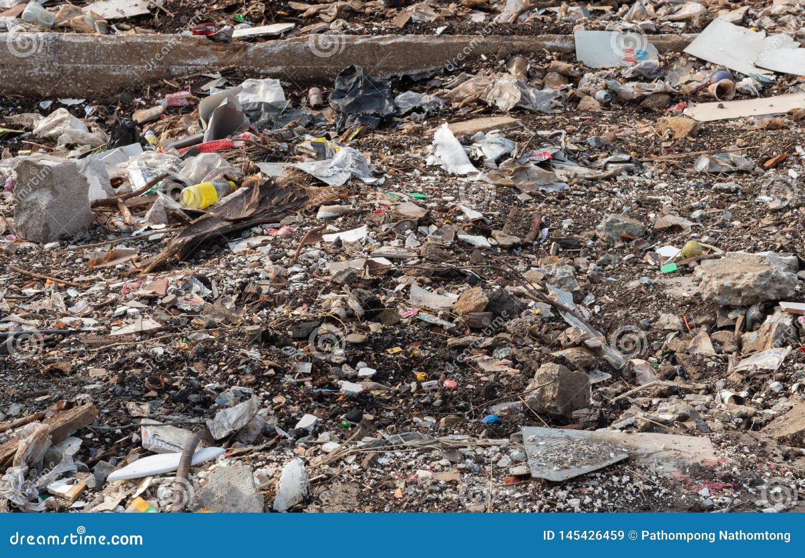 Garbage in Construction Site after Destroy Building Stock Image - Image ...