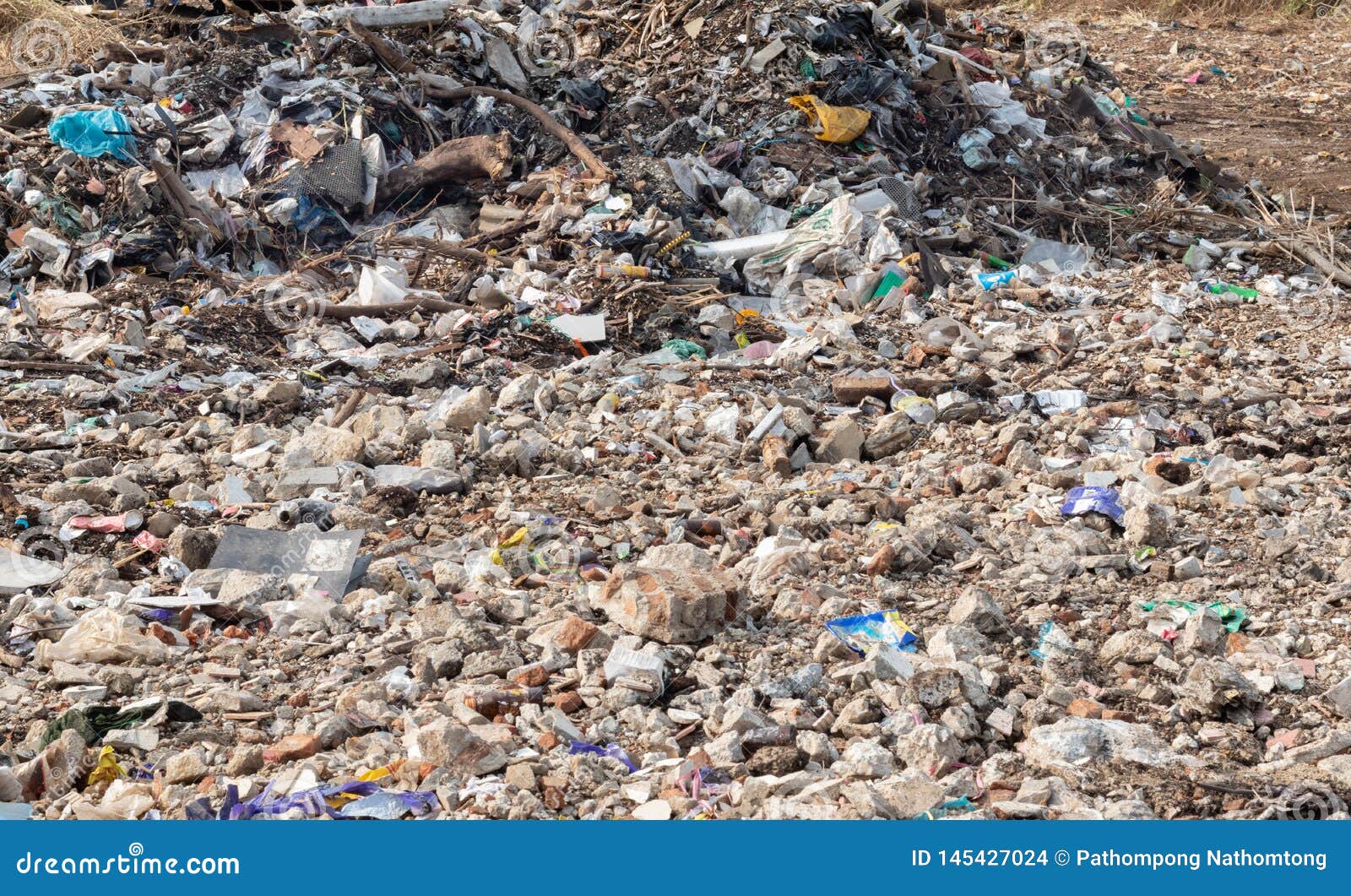 Garbage in Construction Site after Destroy Building Stock Photo - Image ...