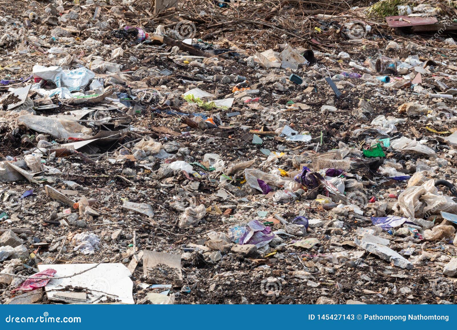 Garbage in Construction Site after Destroy Building Stock Image - Image ...