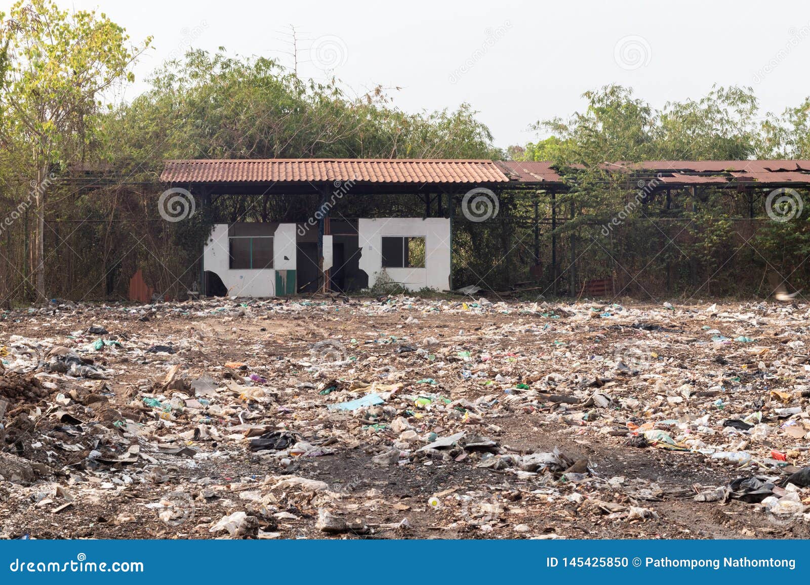 Garbage in Construction Site after Destroy Building Stock Photo - Image ...