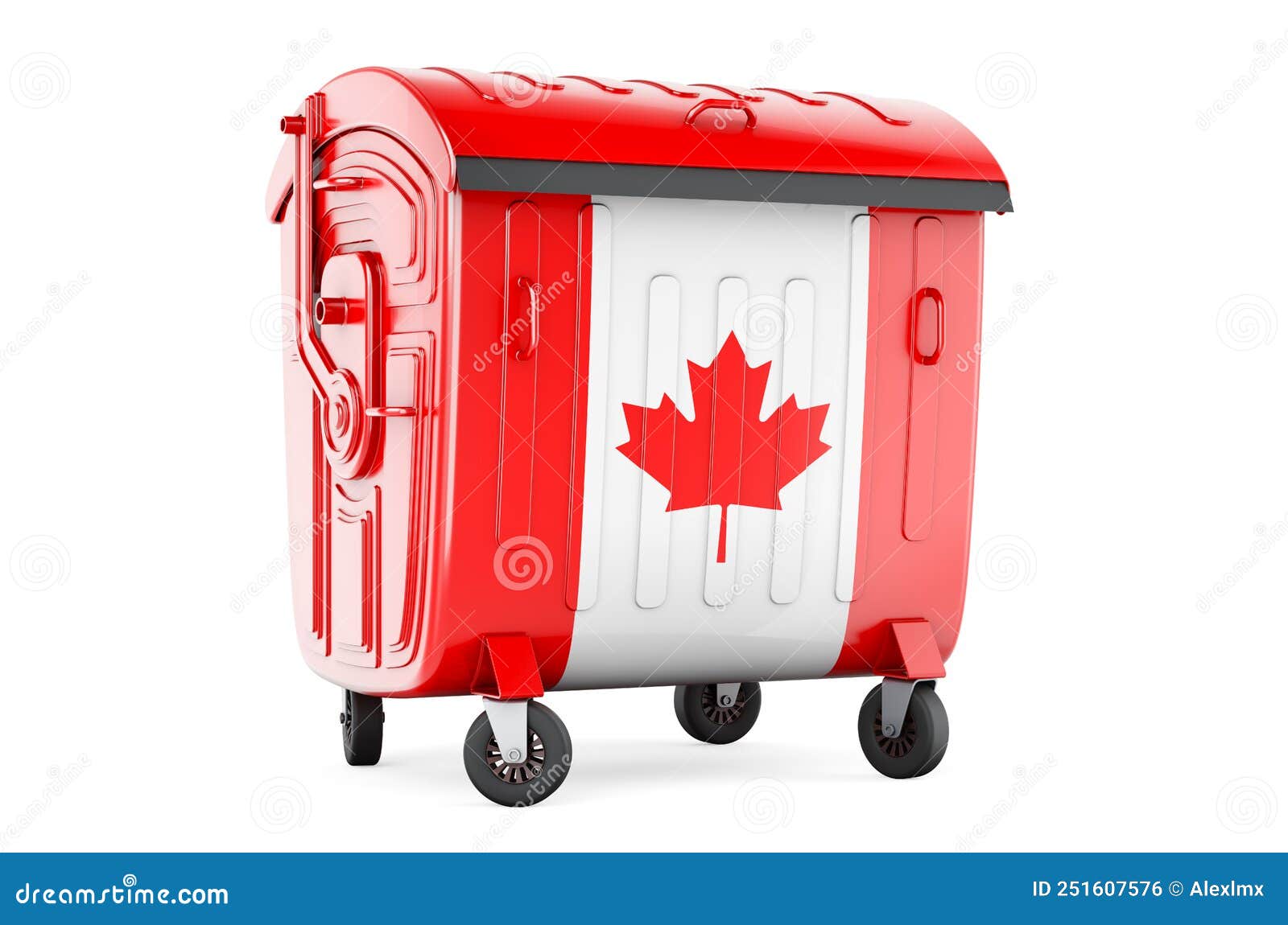 Container With Canadian Flag And Crane Hook Stock Photo | CartoonDealer ...