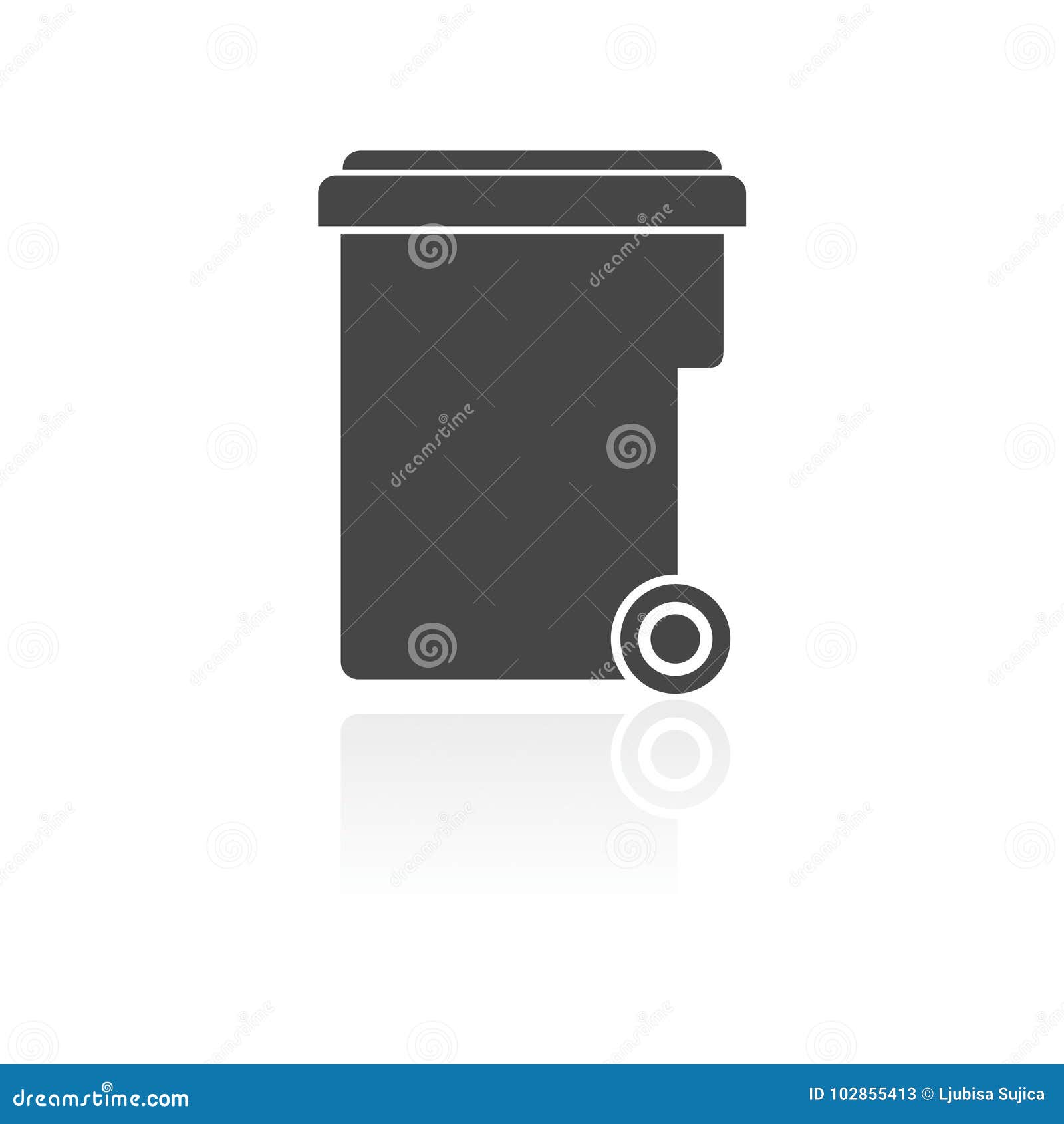 Garbage container icon stock vector. Illustration of interface - 102855413