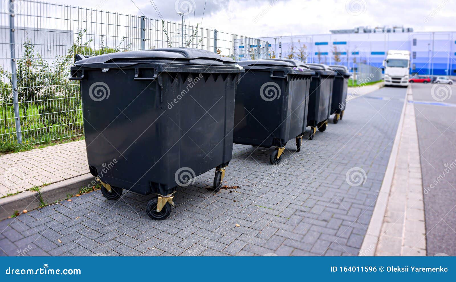 Garbage containers stock photo. Image of ecological - 164011596