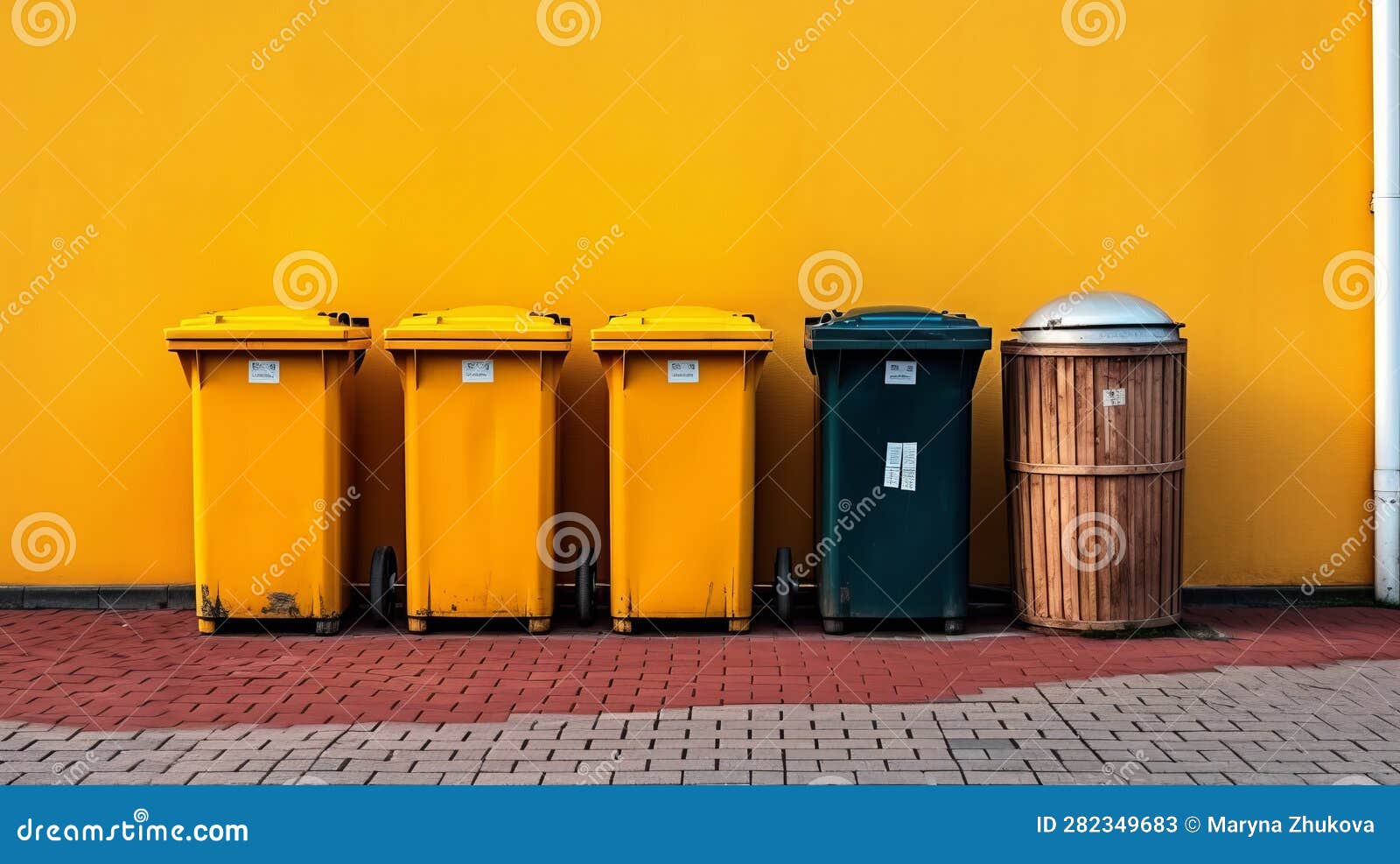 Garbage Containers for Disposal and Recycling of Waste in Different ...