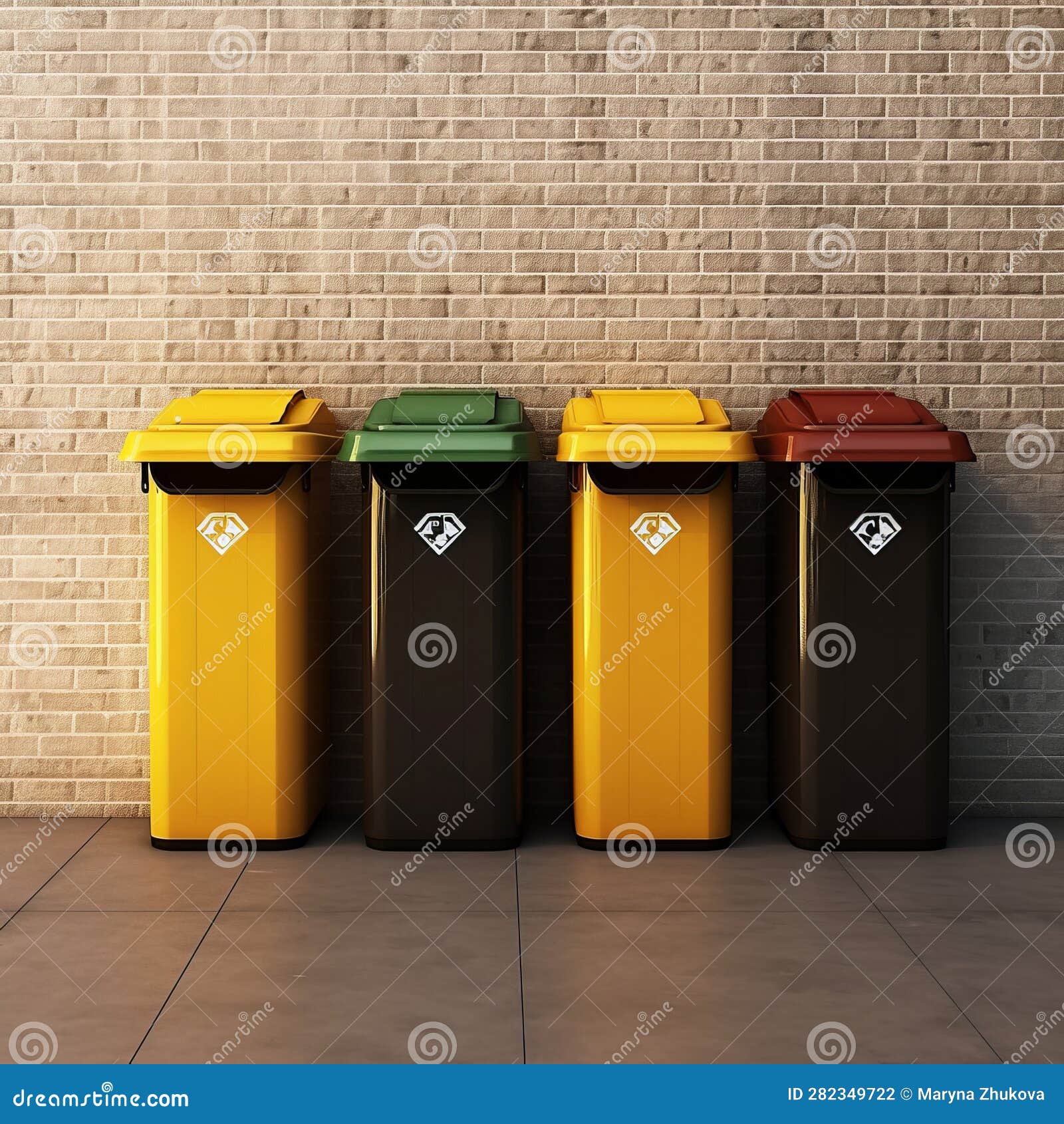 Garbage Containers for Disposal and Recycling of Waste in Different ...