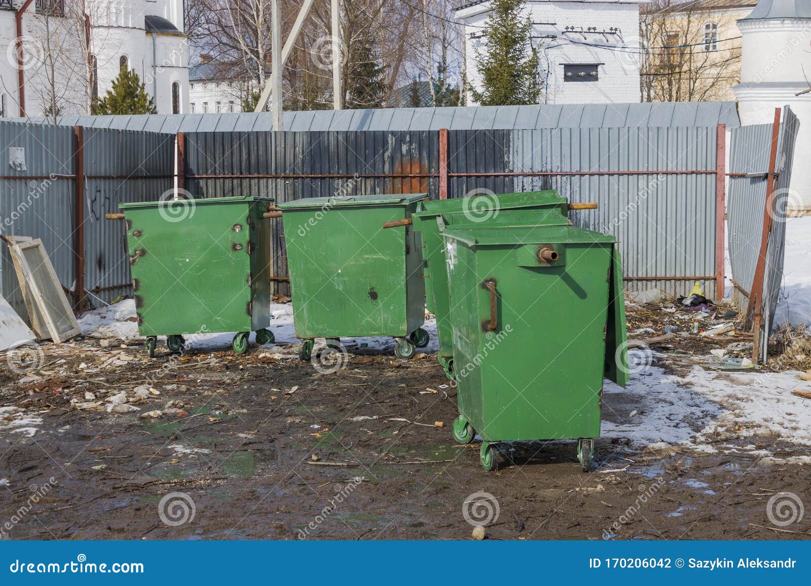 Garbage Containers in Full with Garbage. Garbage Containers Used for ...