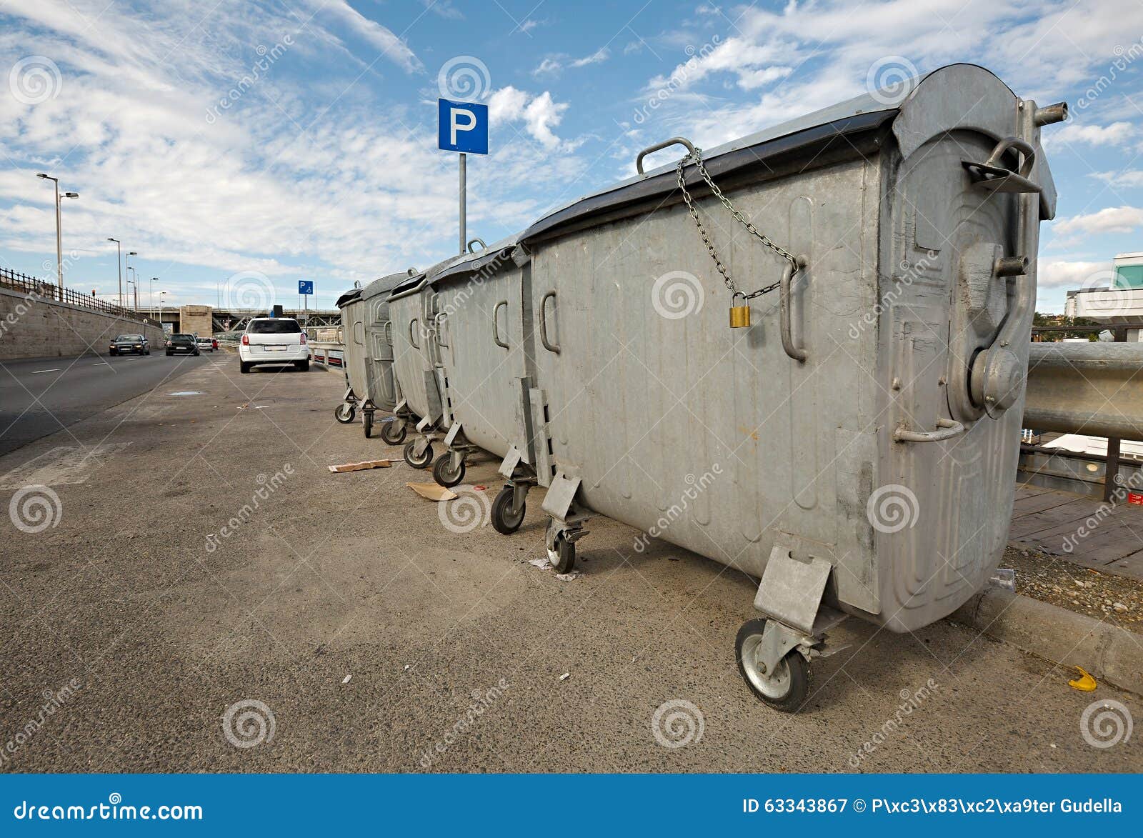 Garbage Containers Full, Overflowing Stock Image - Image of large ...