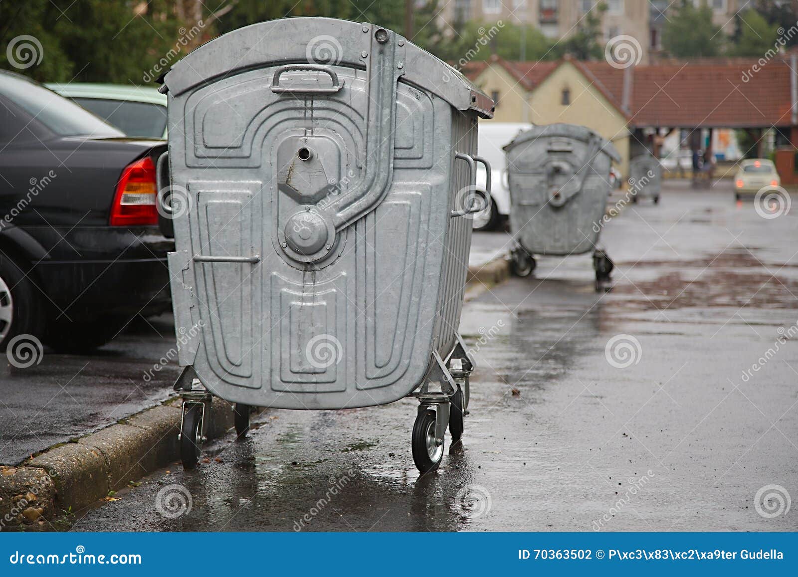 Garbage Containers Full, Overflowing Stock Photo - Image of collection ...
