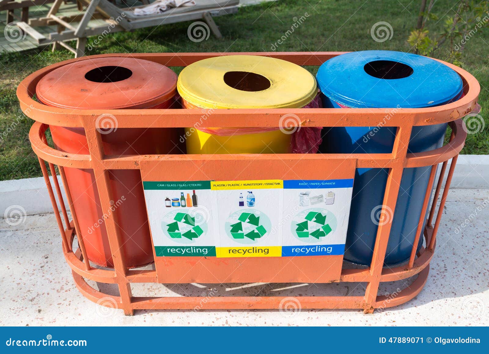 Garbage Containers for Separate Waste Collection Stock Image - Image of ...