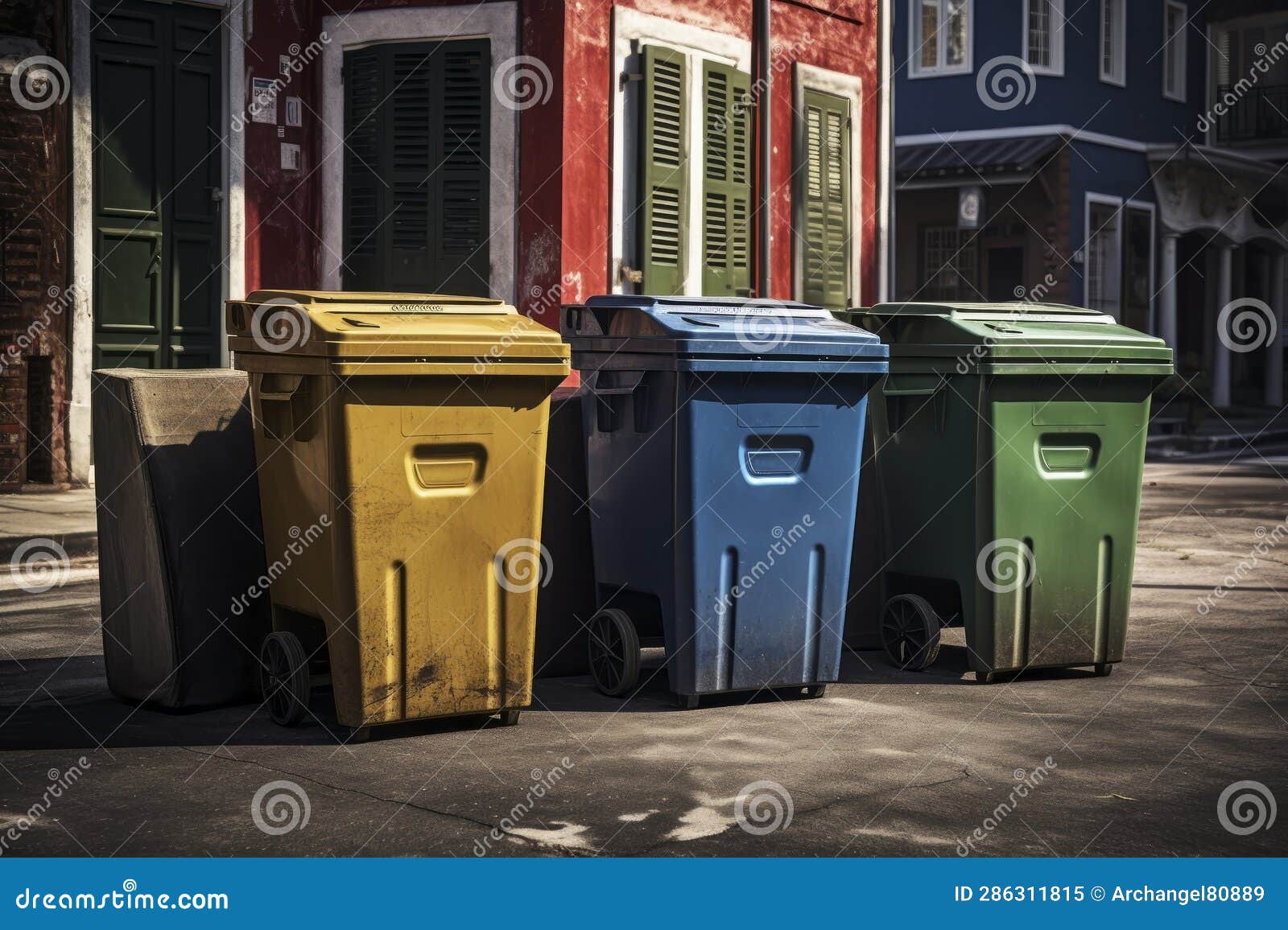 Garbage Containers for Sorting Garbage. Generative AI Stock Image ...