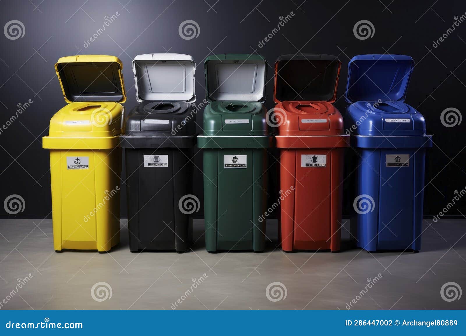 Garbage Containers for Sorting Garbage. Generative AI Stock ...