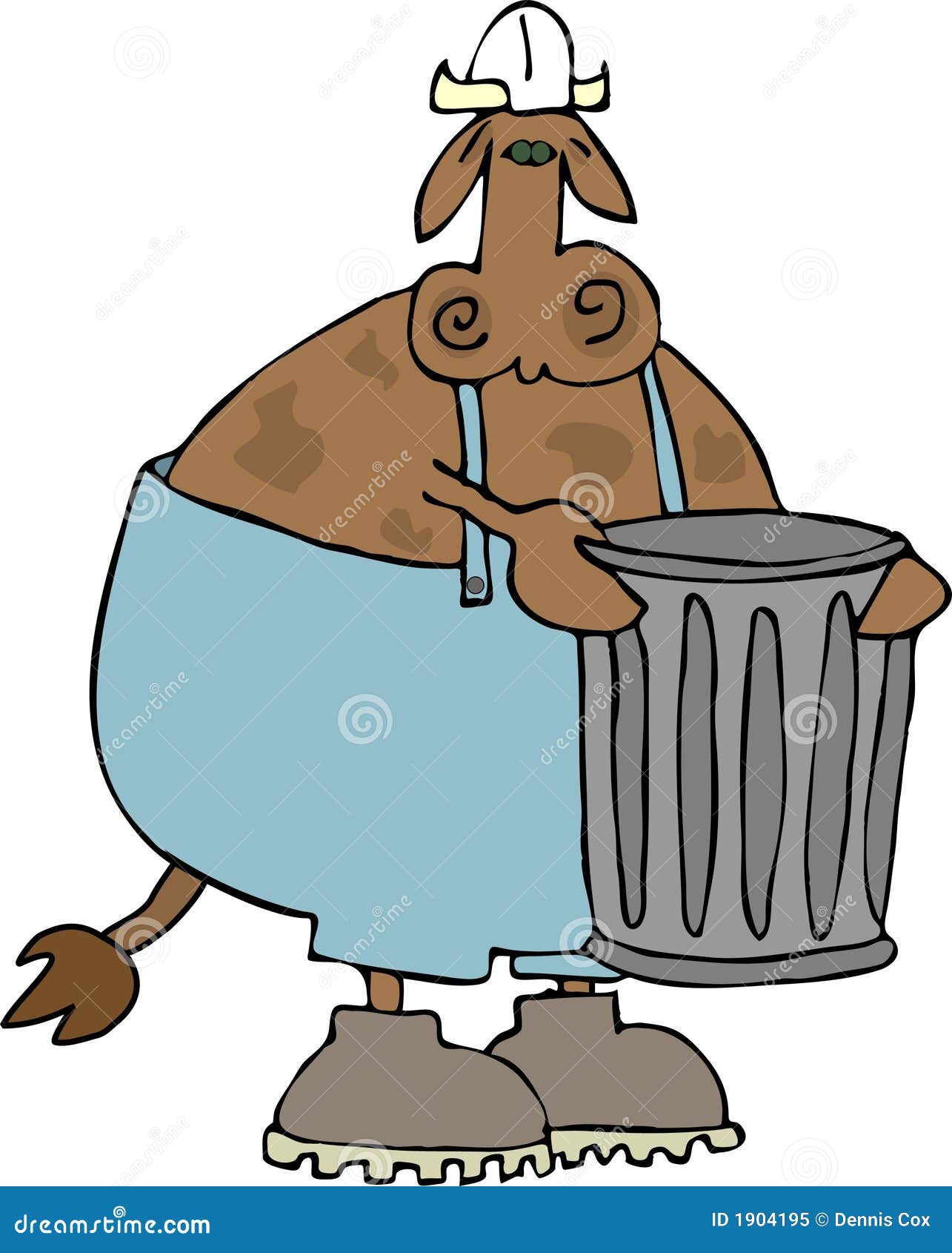 Garbage Cow stock vector. Illustration of horn, hard, bull - 1904195