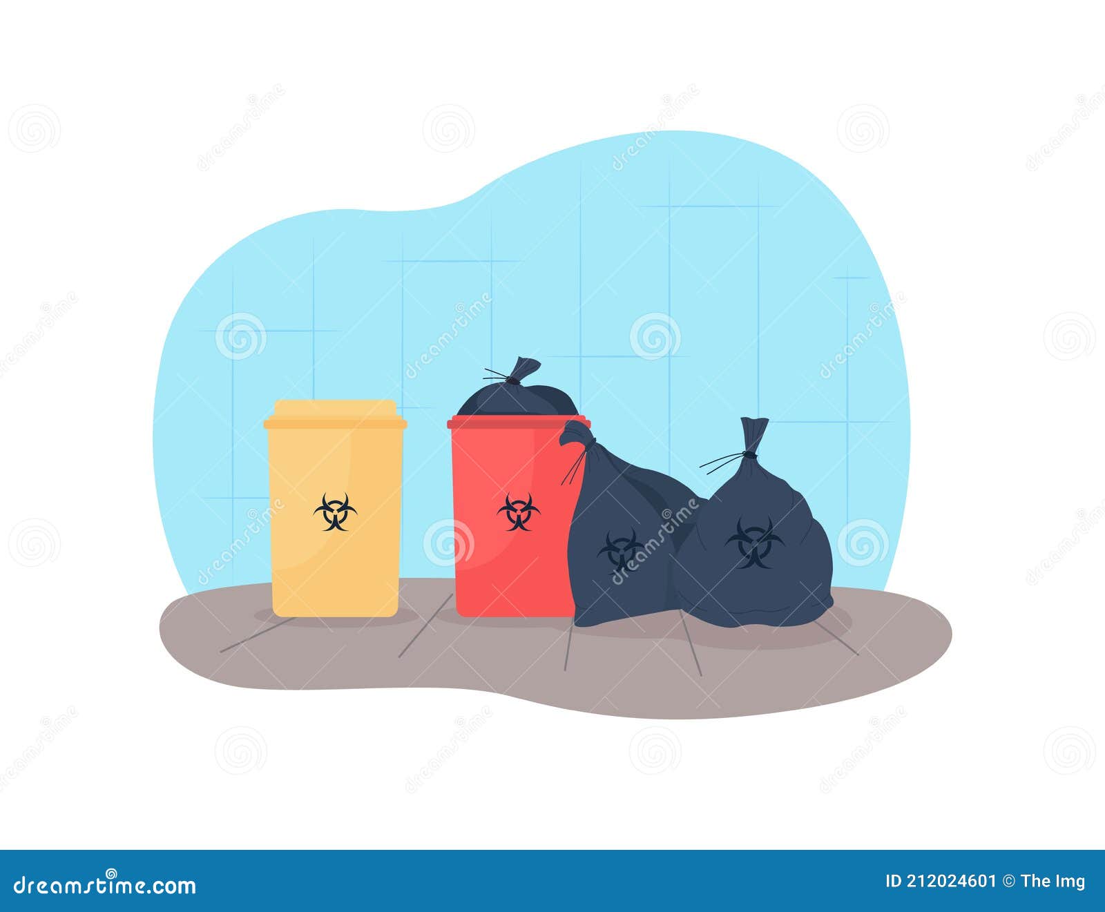 Garbage 2D Vector Web Banner, Poster Stock Vector - Illustration of ...