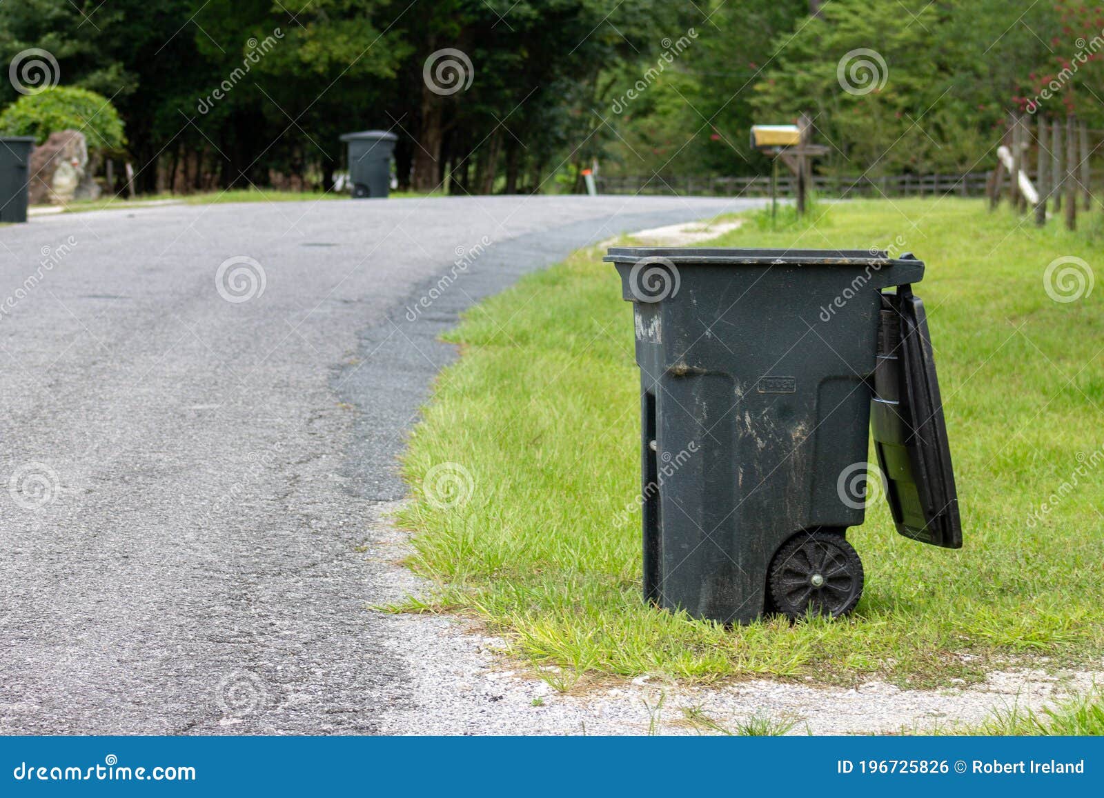 Garbage Day stock photo. Image of color, litter, plastic - 196725826