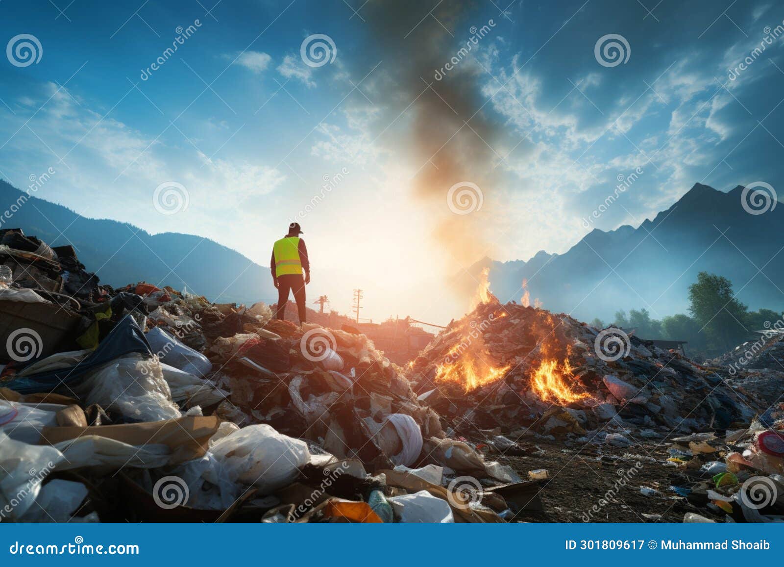 Garbage Degradation Engineer Confronts A Mountain Of Waste Pollution ...