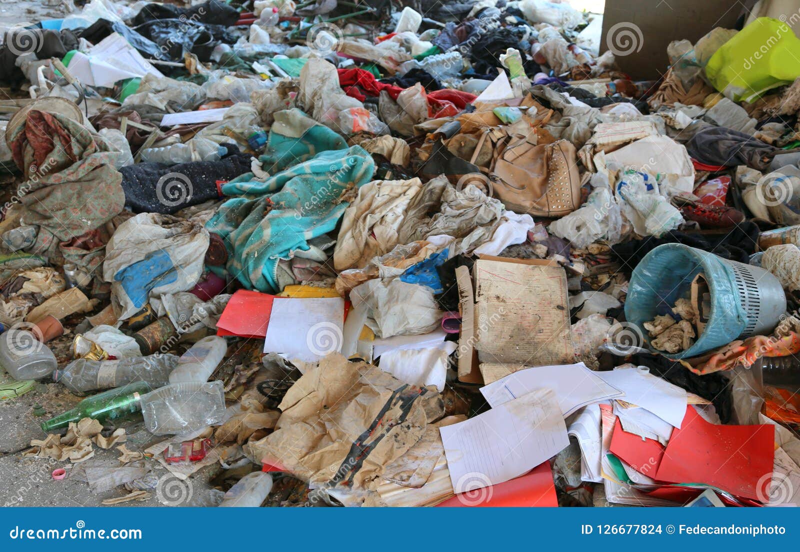 Garbage and Dirty Things on the Refugees Shelter Stock Photo - Image of ...