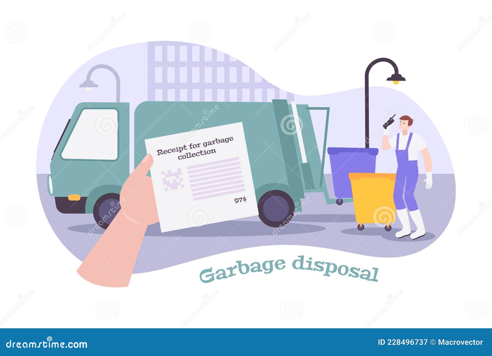 Garbage Disposal Composition Stock Vector - Illustration of creative ...
