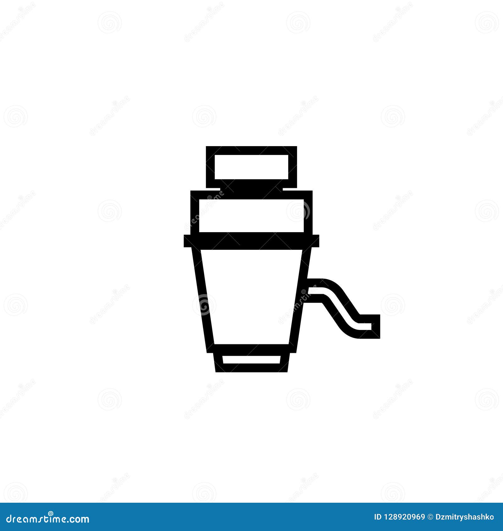 Garbage Disposal System With Food Waste Shredder Tool Outline Diagram ...