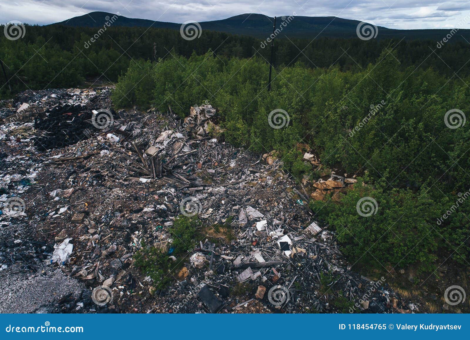 Garbage Dump Aerial stock image. Image of scrap, rubbish - 118454765