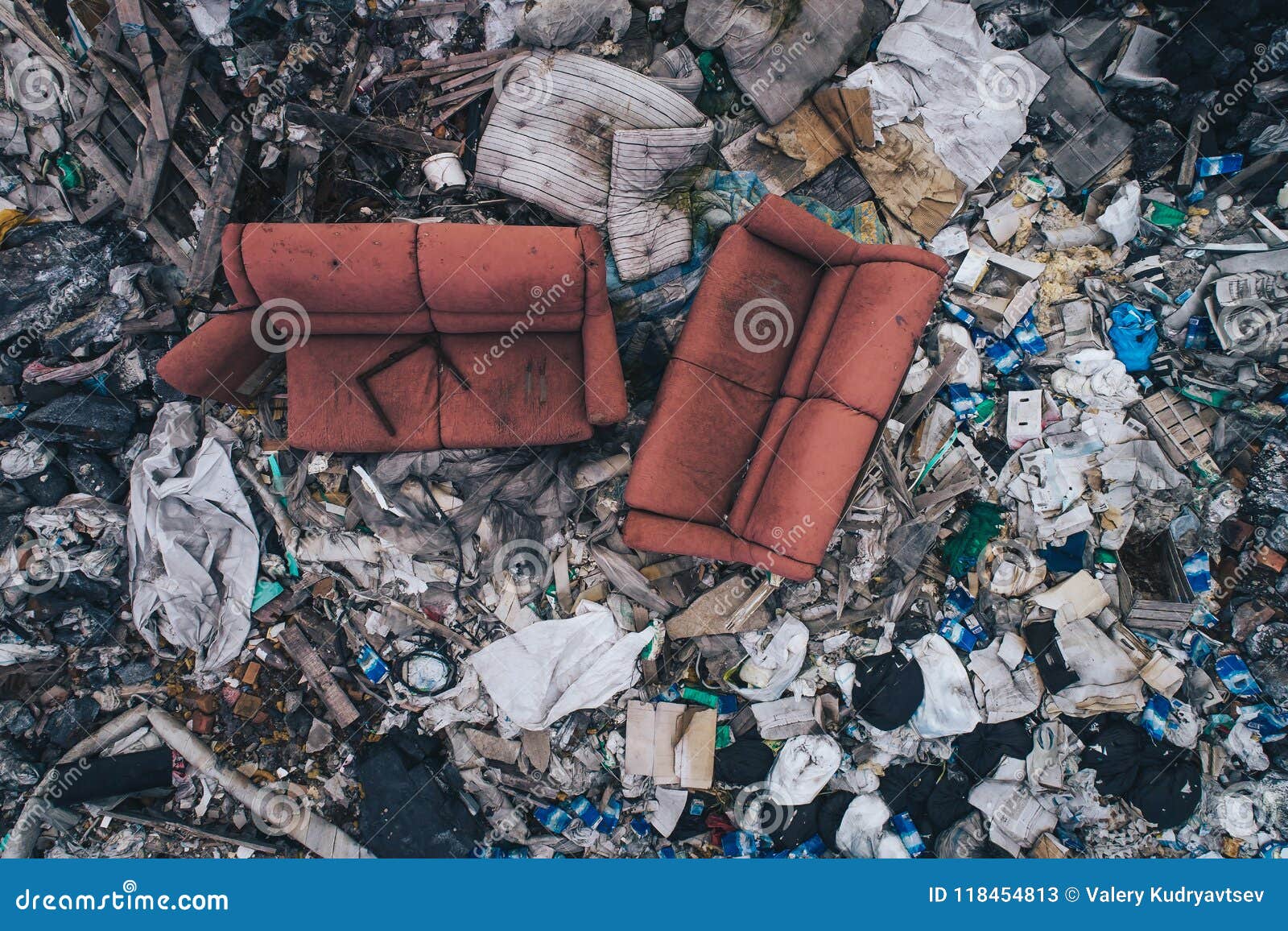 Garbage Dump Aerial stock image. Image of trash, pollute - 118454813