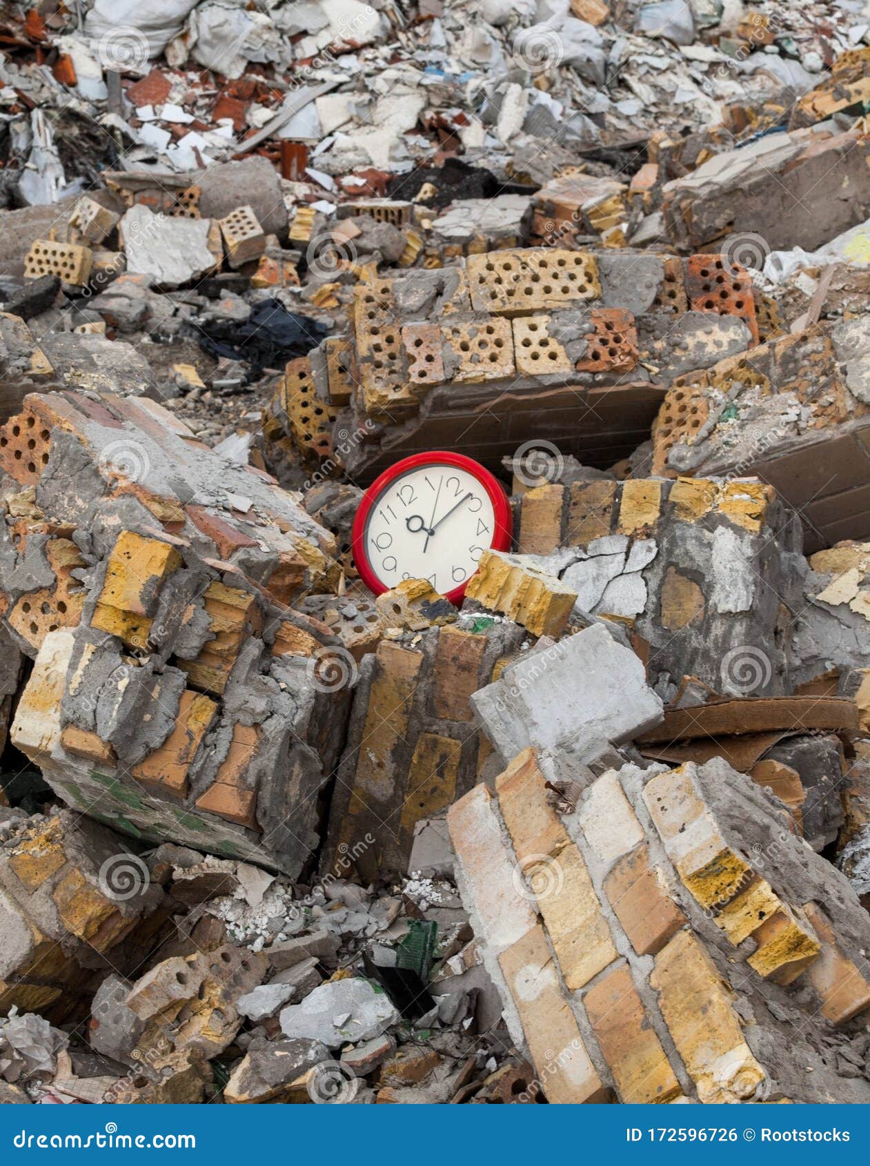 Garbage Dump. Broken Clock in the Garbage Stock Photo - Image of fogey ...
