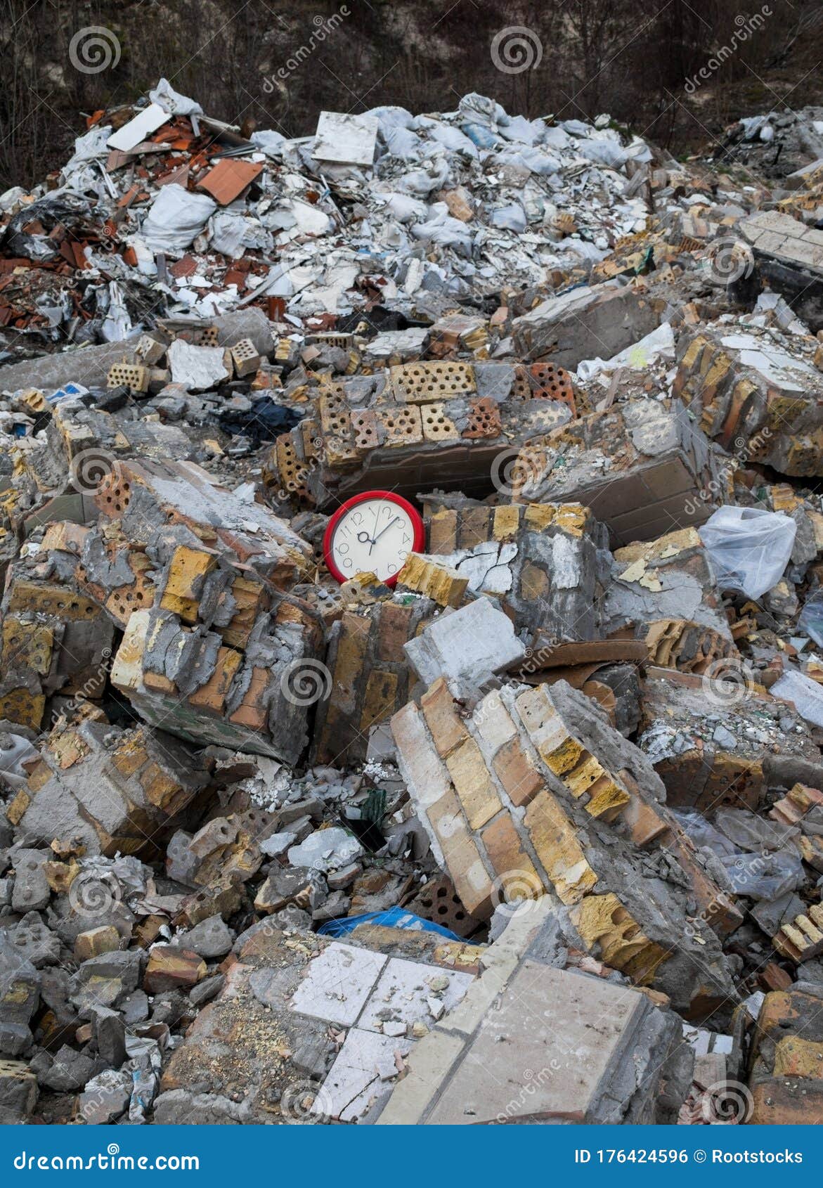 Garbage Dump. Broken Clock in the Garbage Stock Photo - Image of dial ...