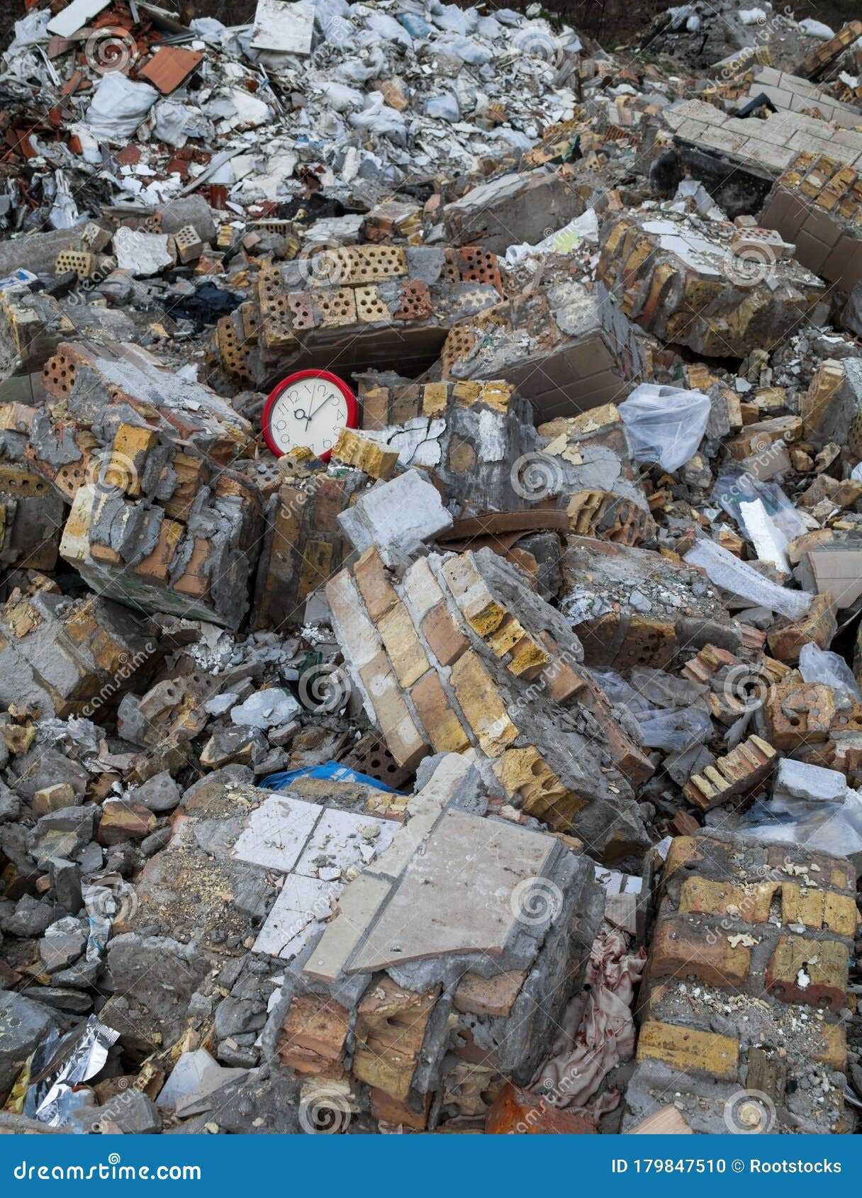 Garbage Dump. Broken Clock in the Garbage Stock Photo - Image of ground ...