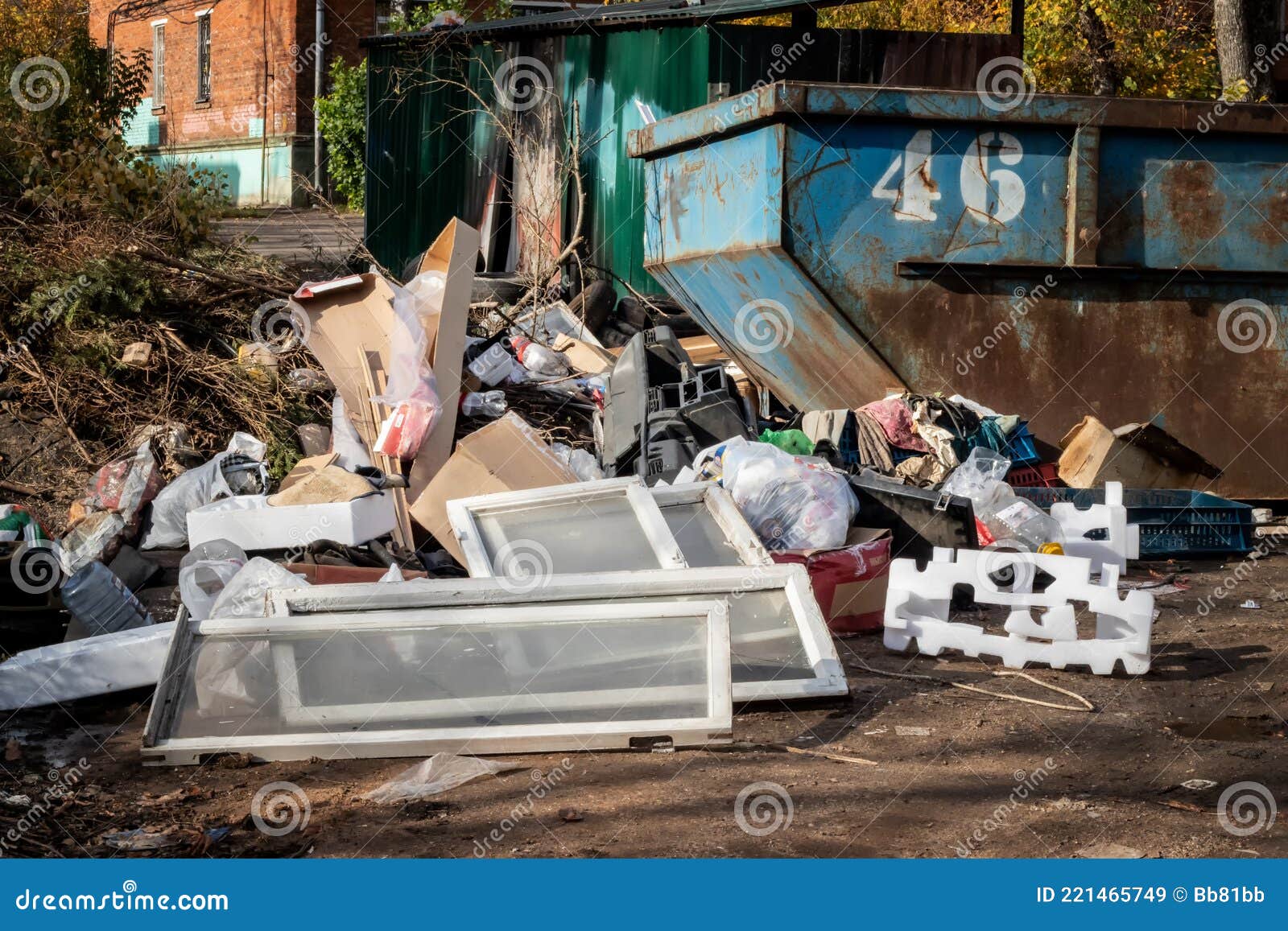 Garbage Dump in Residential Area Stock Image - Image of trash, outdoor ...