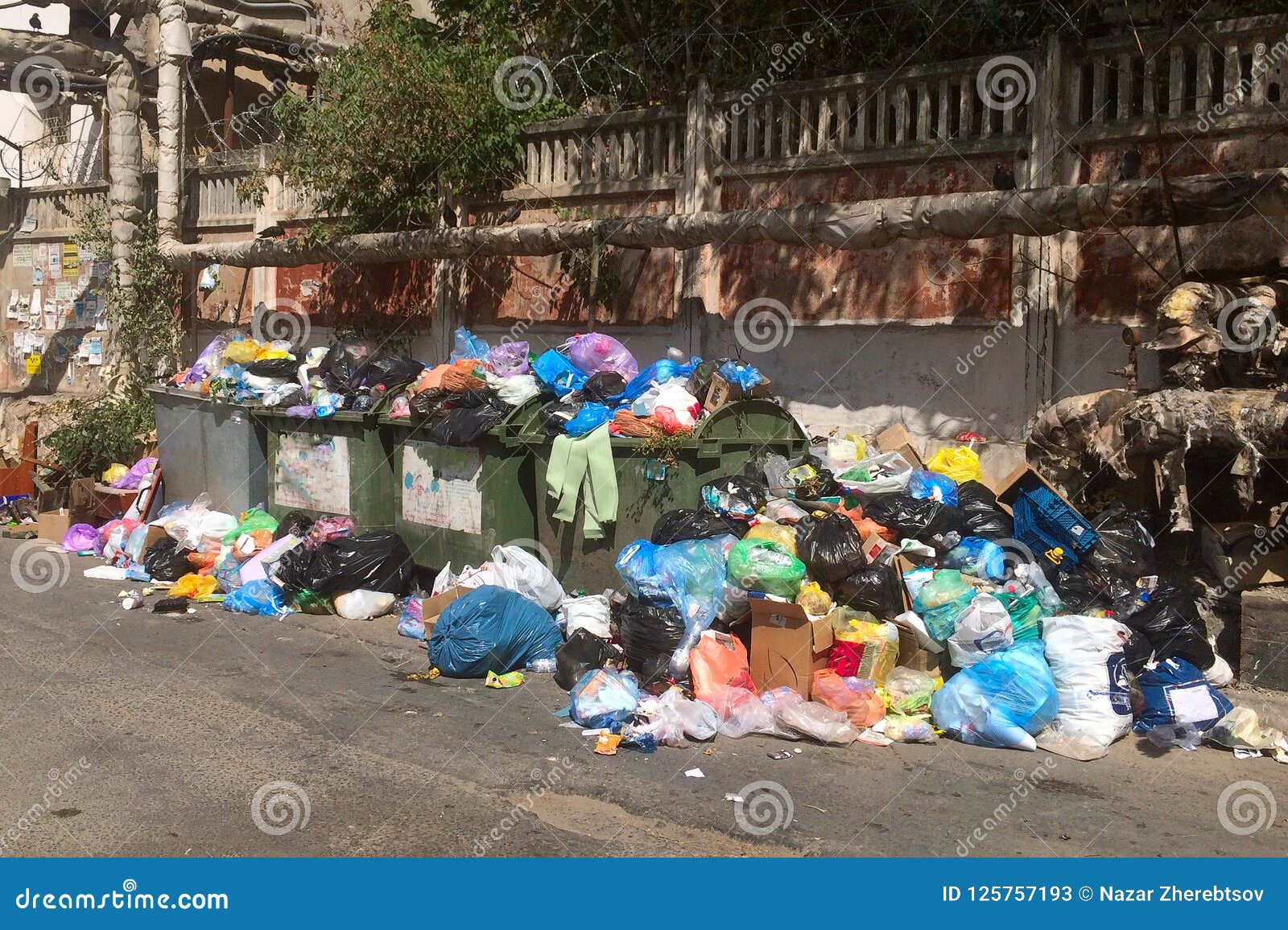 Garbage Dump, Ecological Disaster Concept. Waste Sorting and Recycling ...