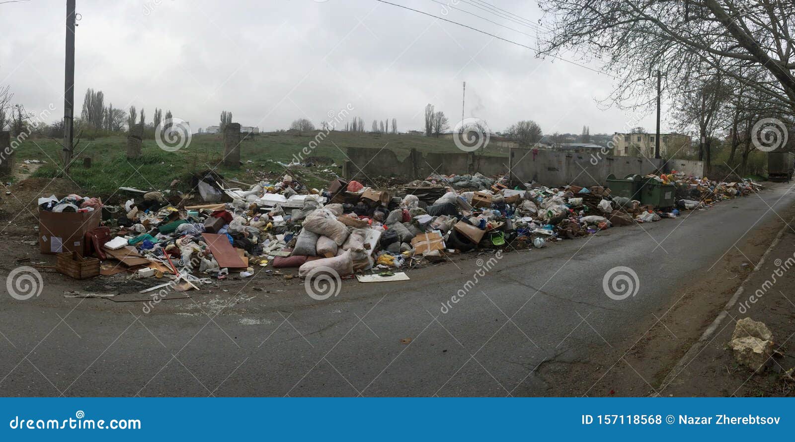 Garbage Dump, Ecological Disaster Concept. Waste Sorting and Recycling ...