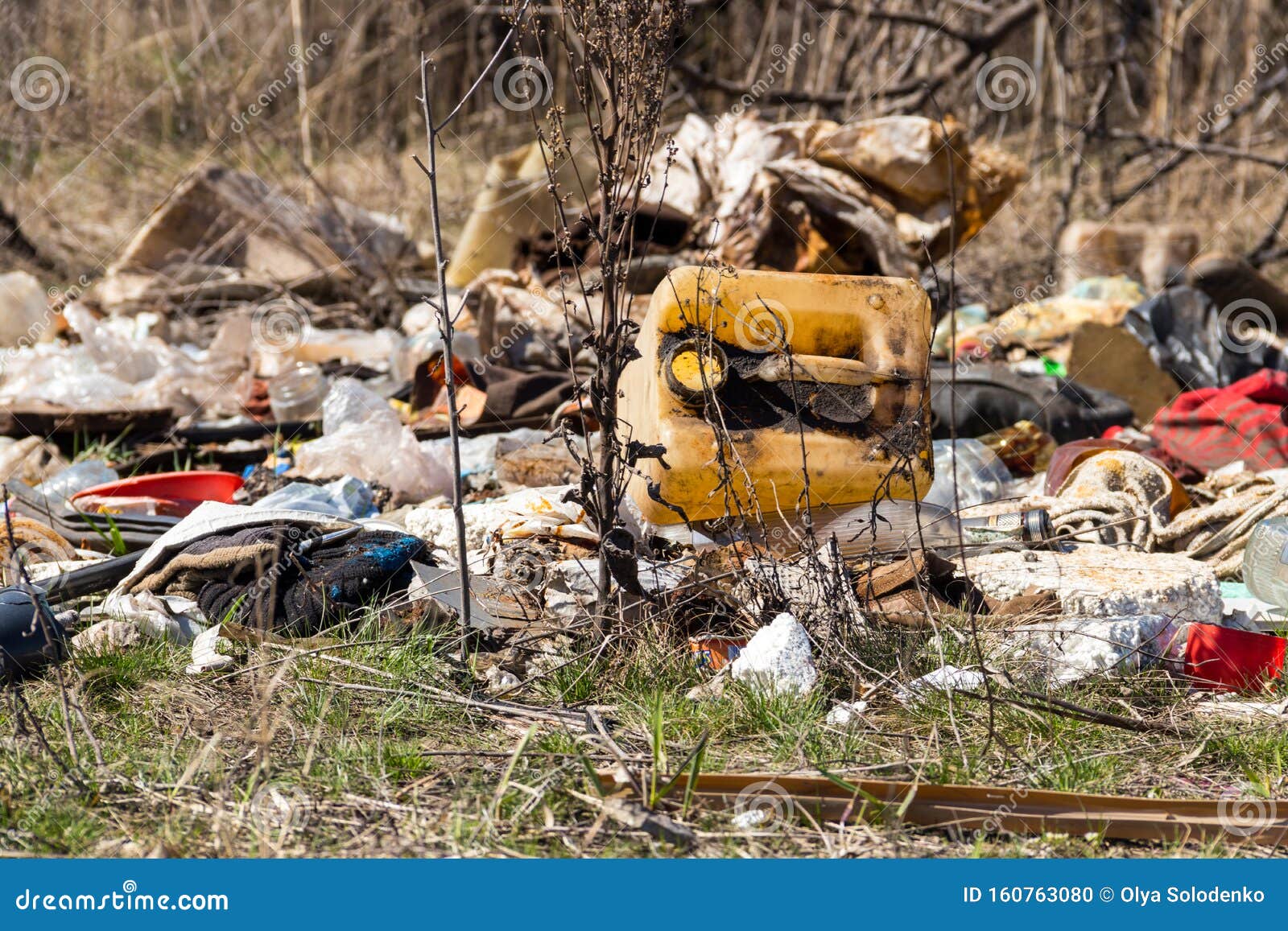 Garbage Dump in Forest Under Trees Stock Photo - Image of heap, garbage ...