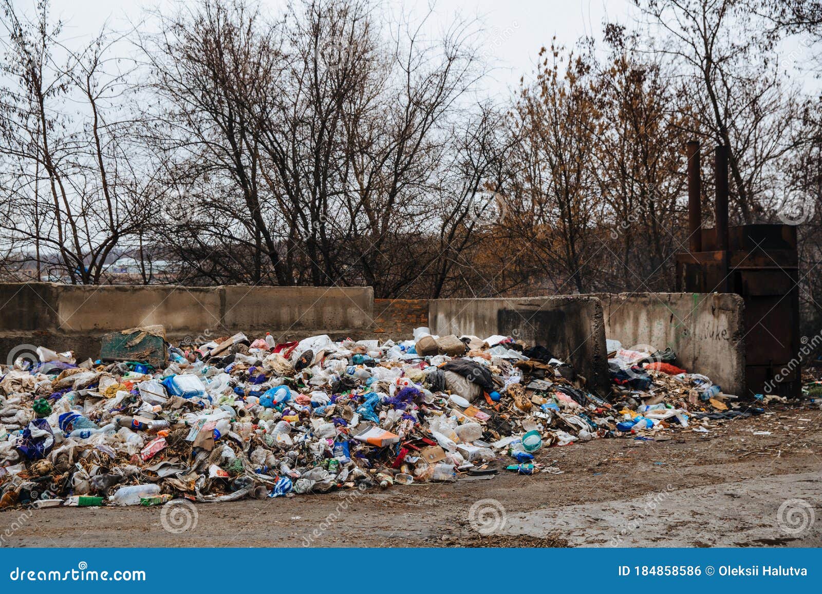 Ecological Disaster. Illegal Dump Stock Photo - Image of destruction ...