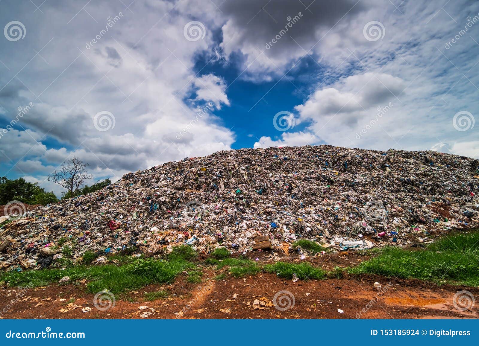 Garbage Dump Hill stock photo. Image of landfill, dirty - 153185924