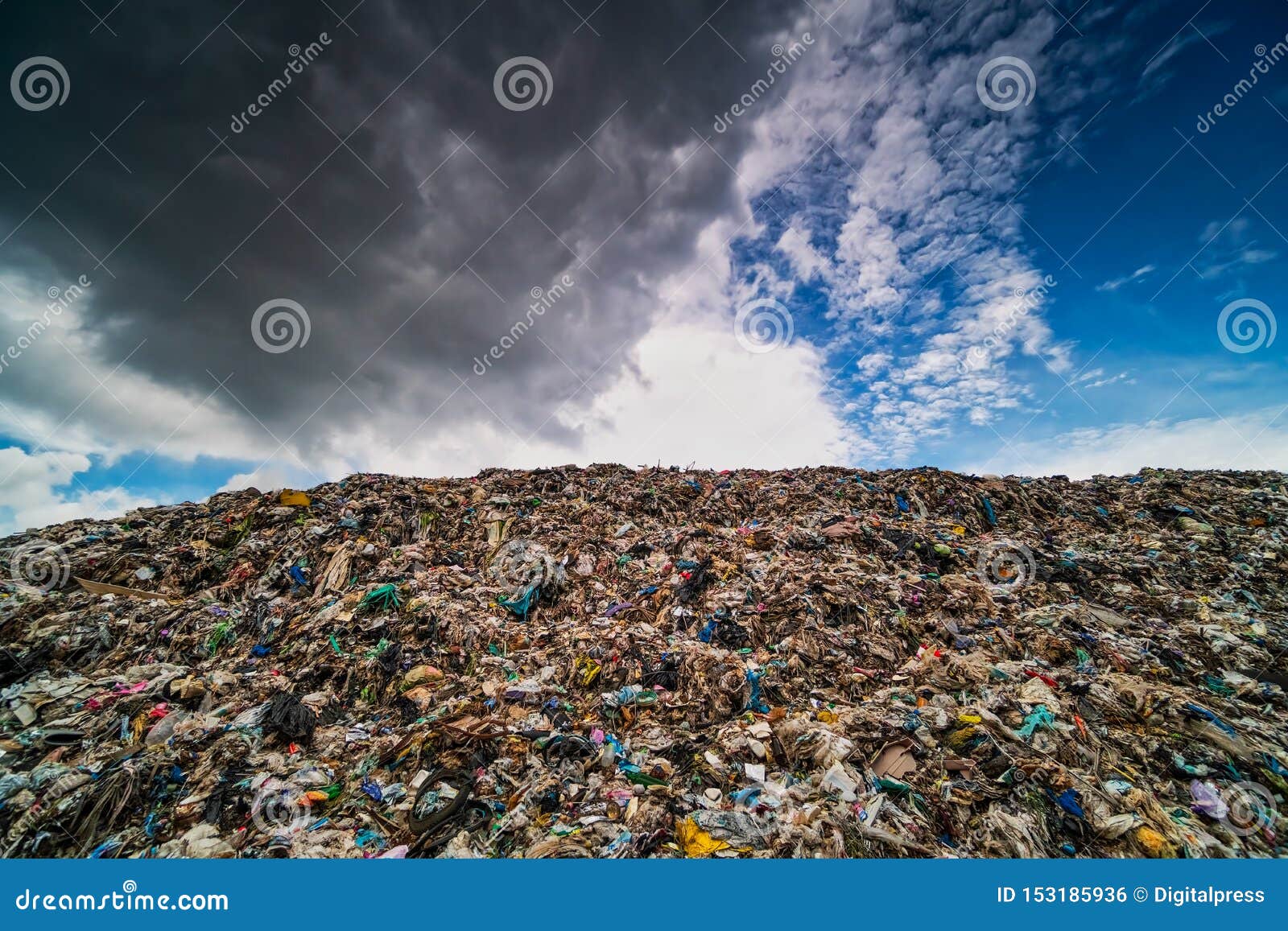 Garbage Dump Hill stock photo. Image of climate, nature - 153185936