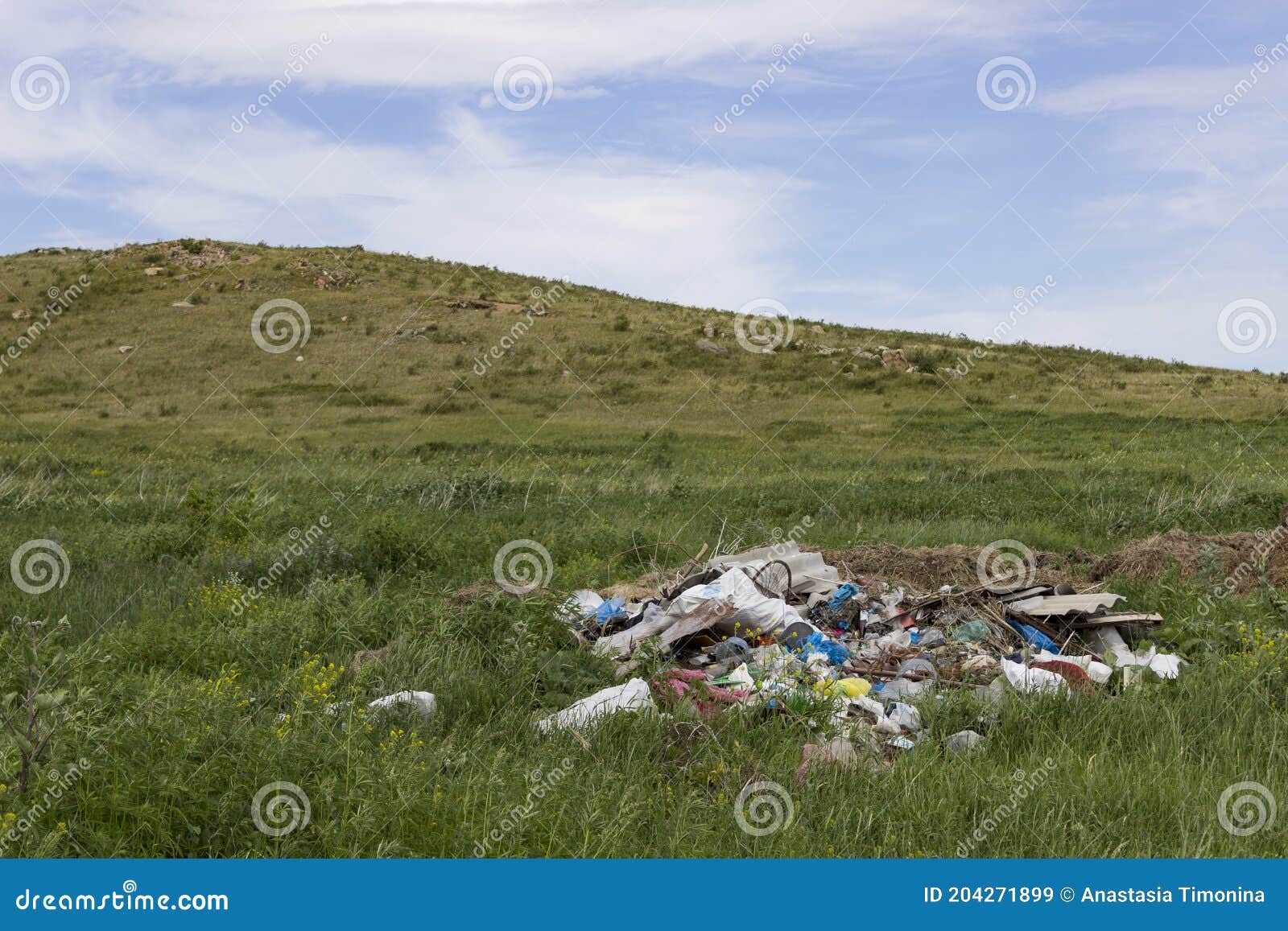 Garbage Dump in the Mountains Stock Image - Image of disposal, heap ...