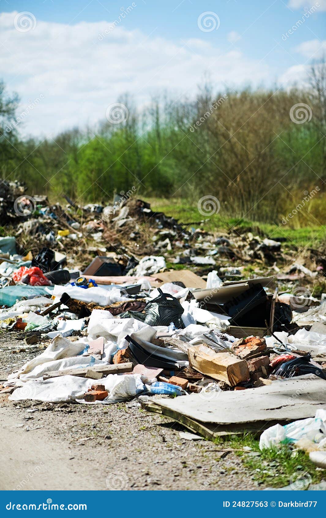 Garbage dump on the nature stock image. Image of disaster - 24827563