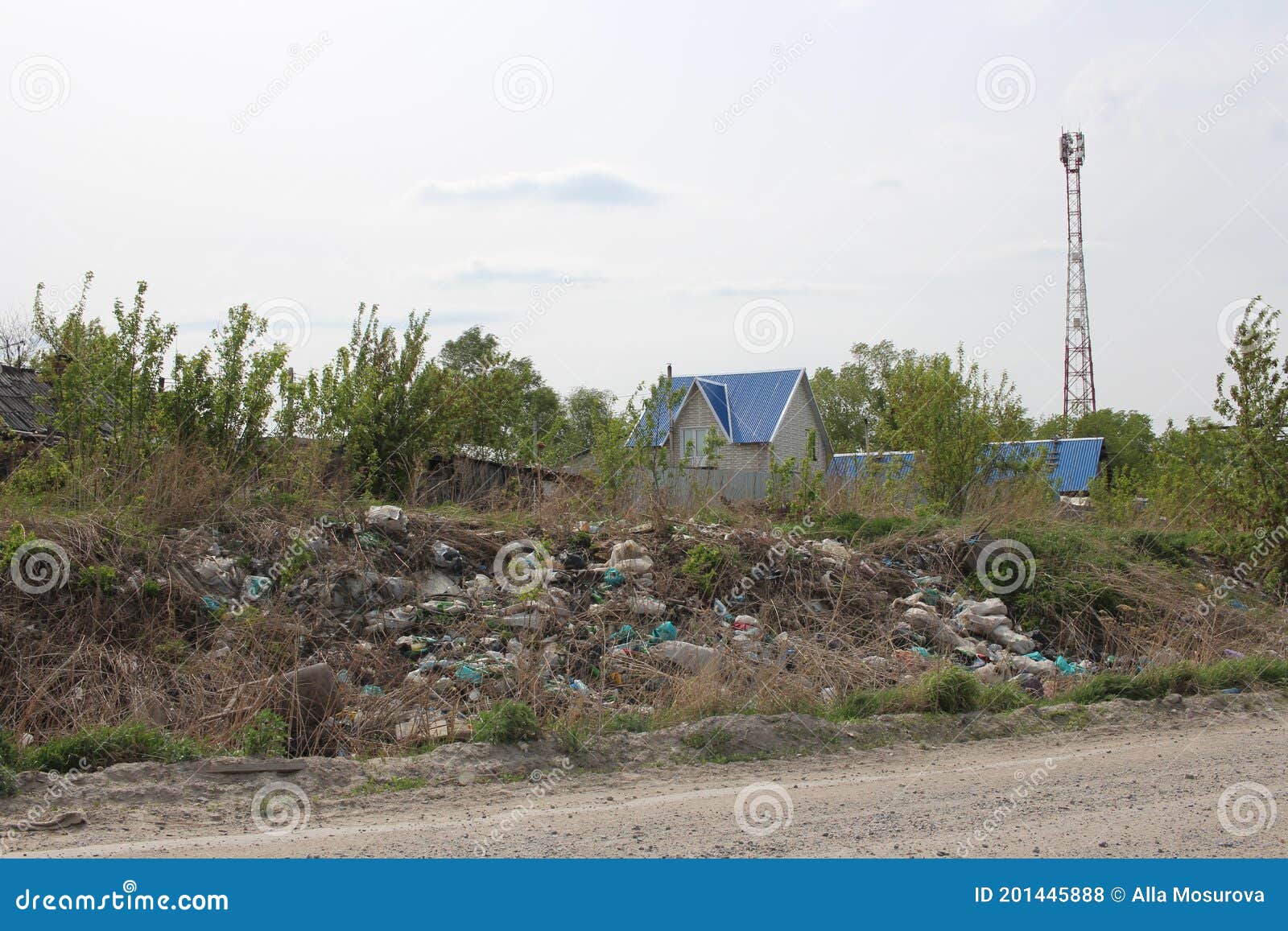 Garbage Dump Near a Residential Building on the Grass Harm To the ...