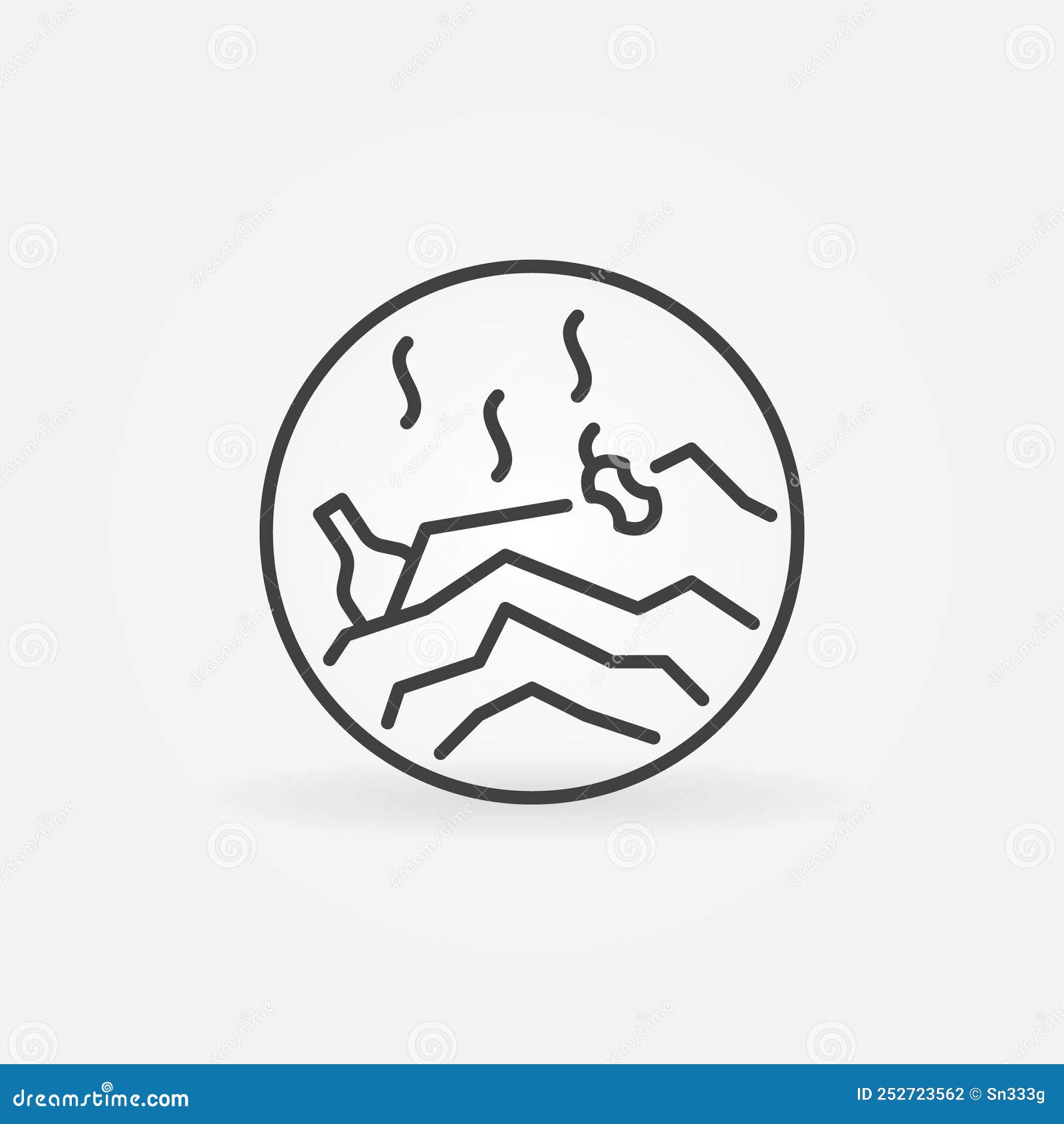 Garbage Dump Outline Icon. Environment Pollution Vector Symbol Stock ...