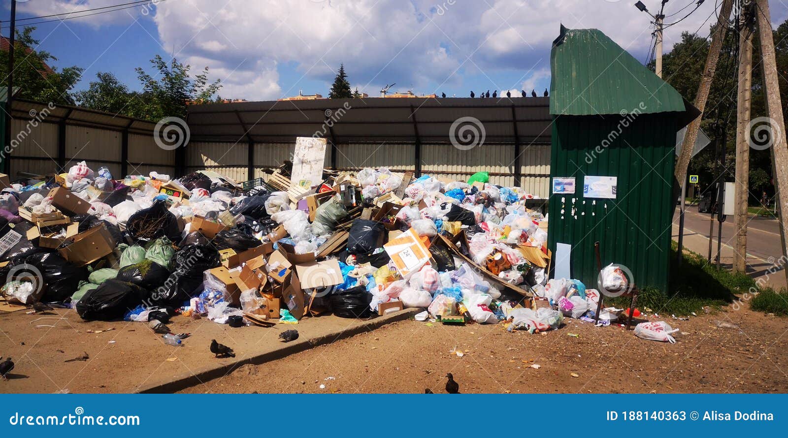 Garbage Dump. Overcrowded Dumpsters. Mixed Waste Stock Image - Image of ...
