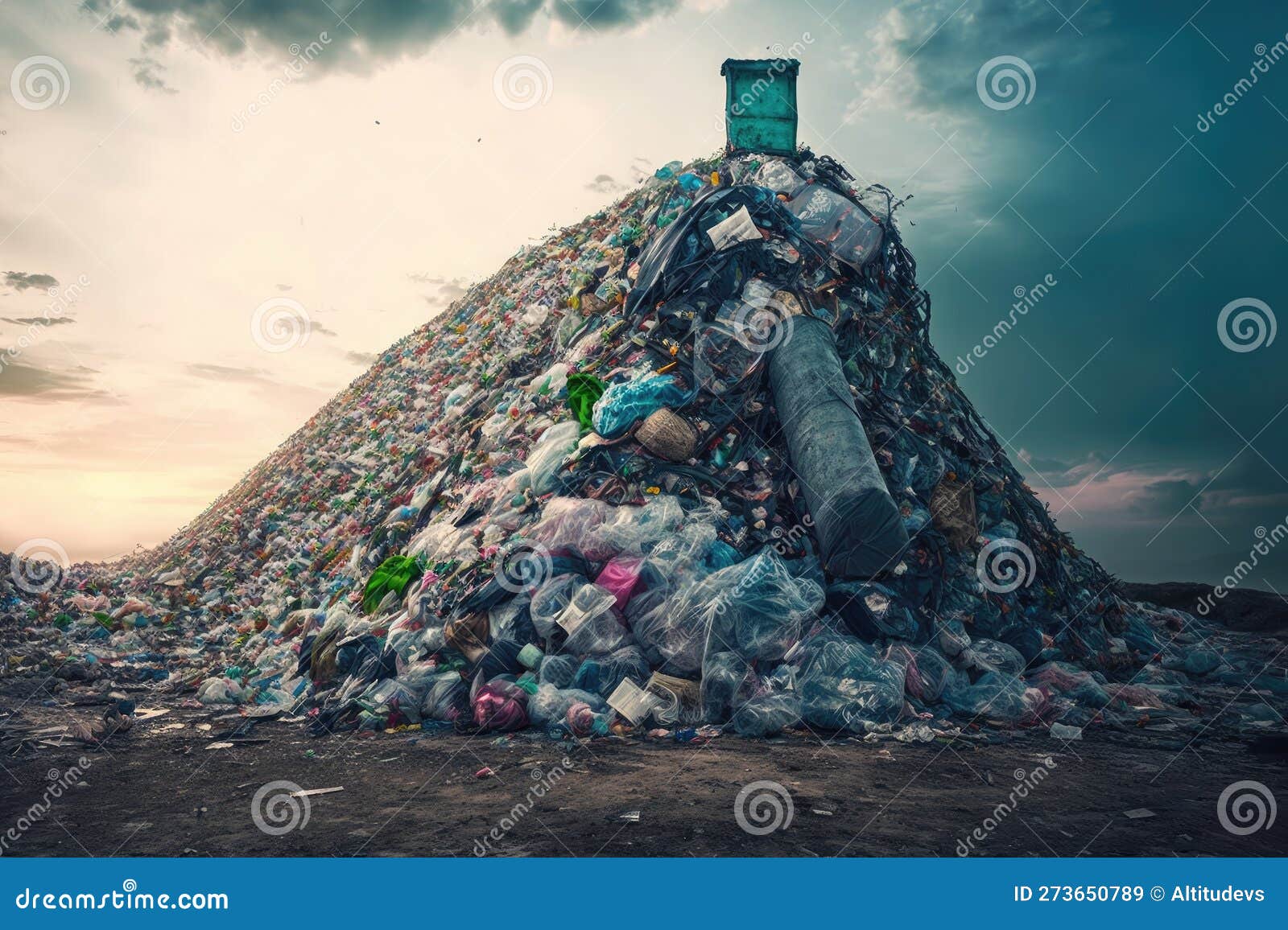Garbage Dump Overflowing with Plastic Bottles and Other Waste Stock ...